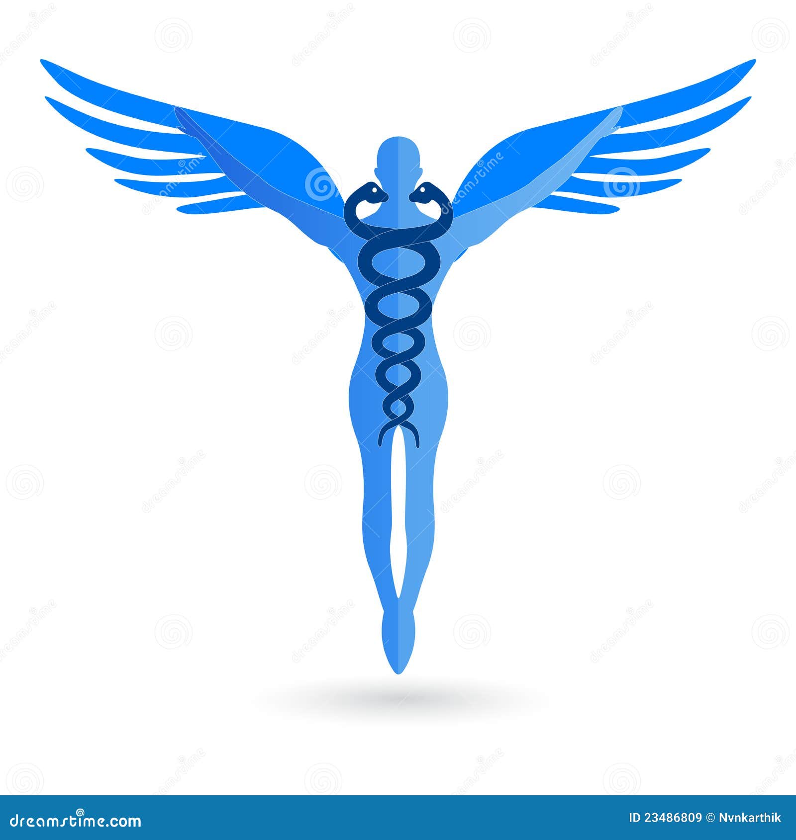 Caducée illustration de vecteur. Image du logo, sain - 23486809