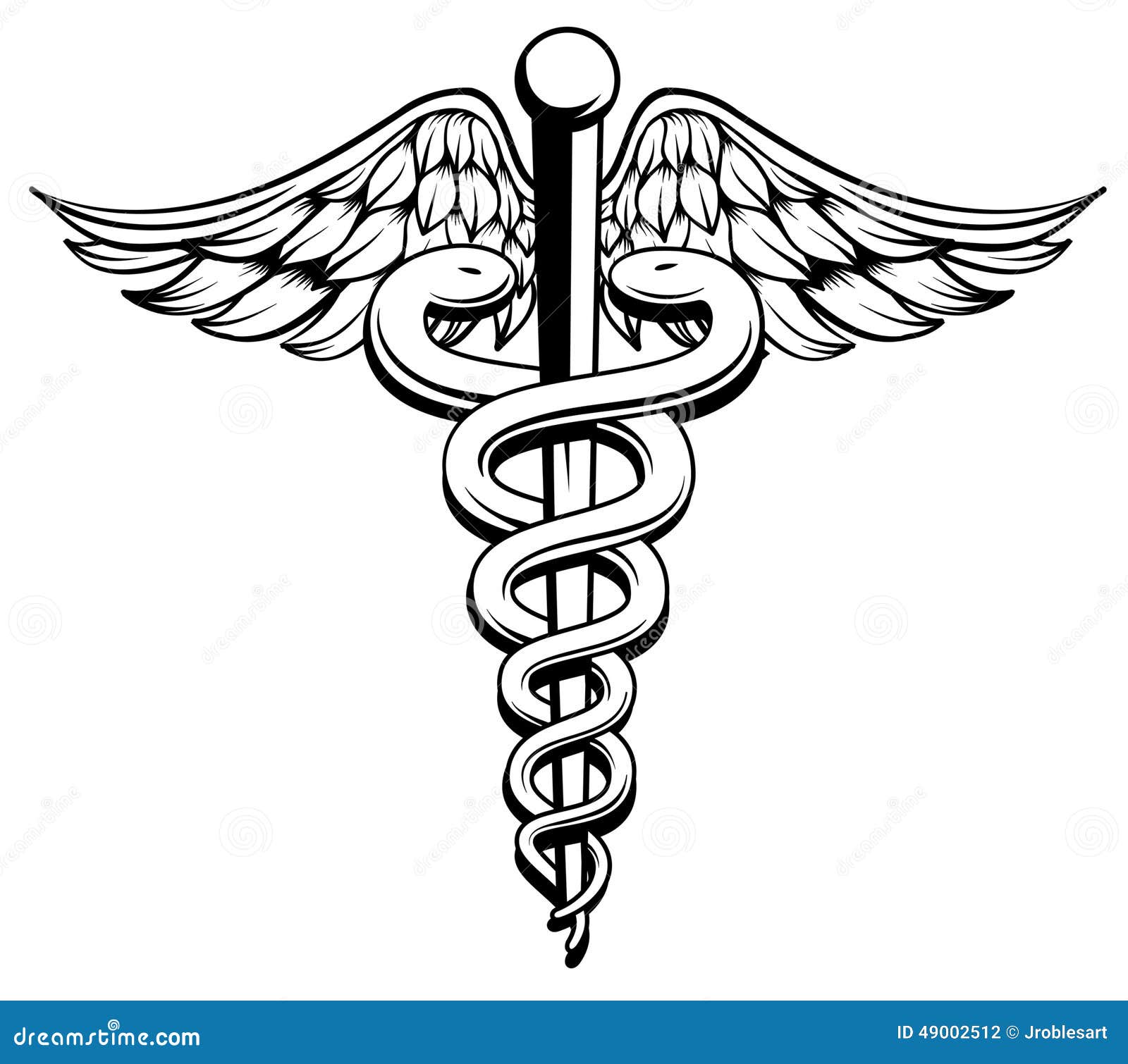 Medical Symbol Caduceus Staff Coloring Print Tattoo Nurse Pages ...
