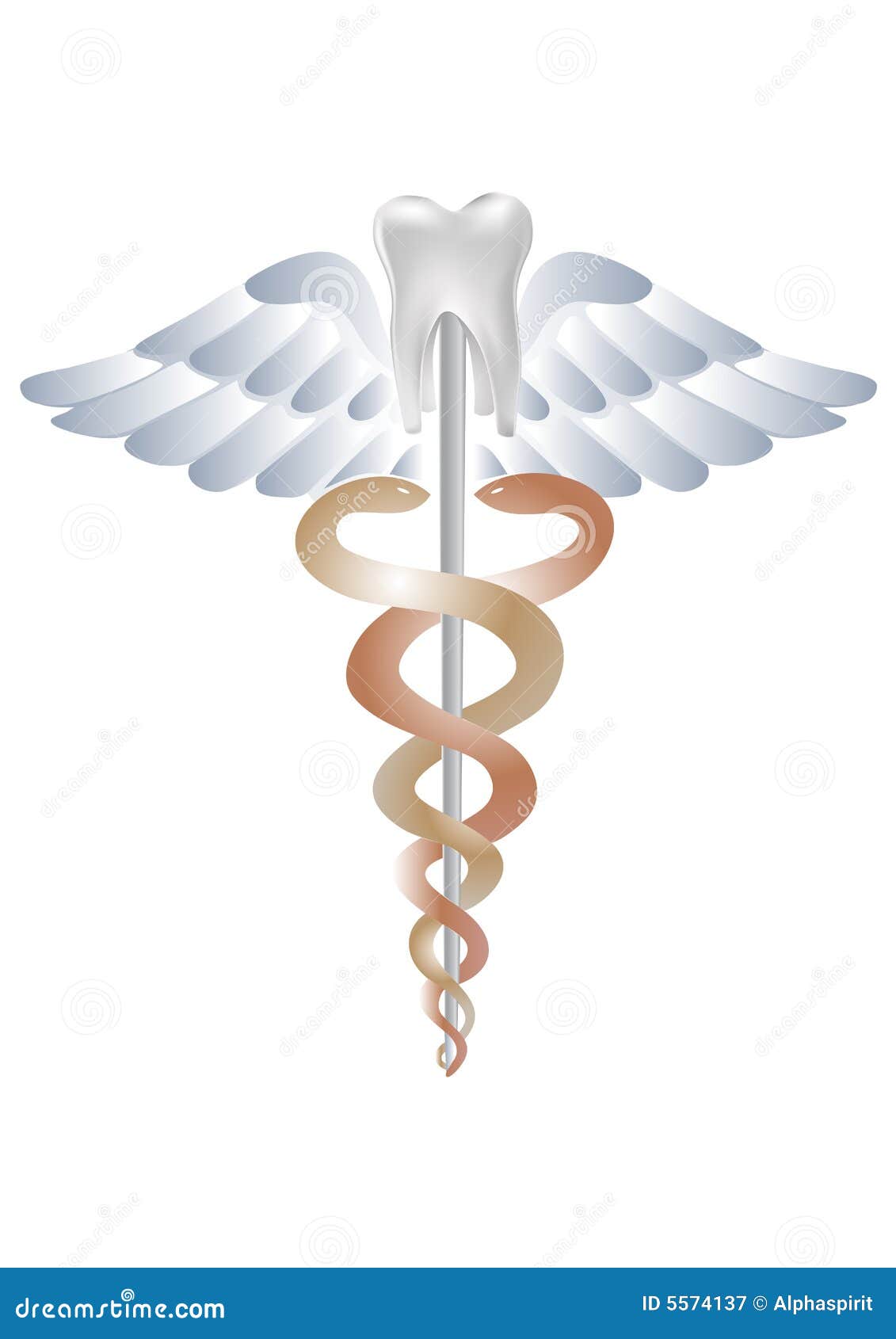 Caduceo ilustración del vector. Ilustración de medicina - 5574137