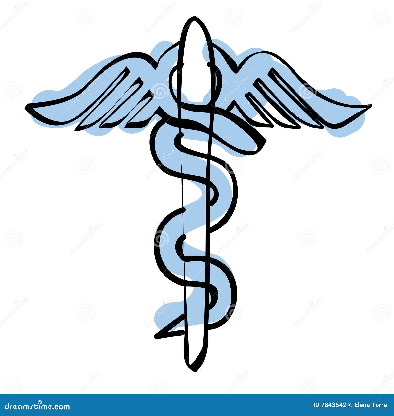 Caduceo stock de ilustración. Ilustración de garabato - 7843542