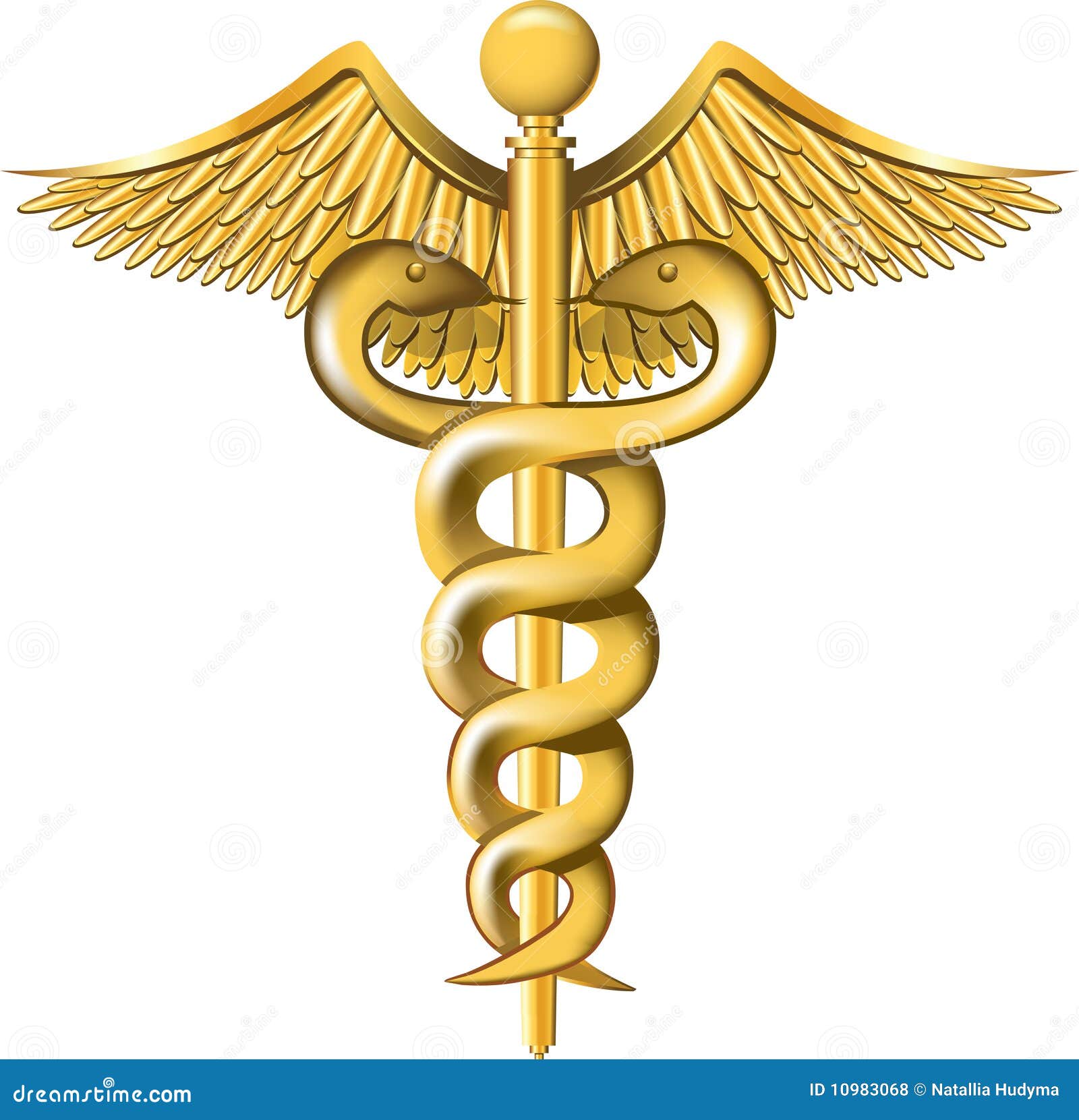 Caduceo En El Fondo Blanco. Fotos de archivo libres de regalías ...