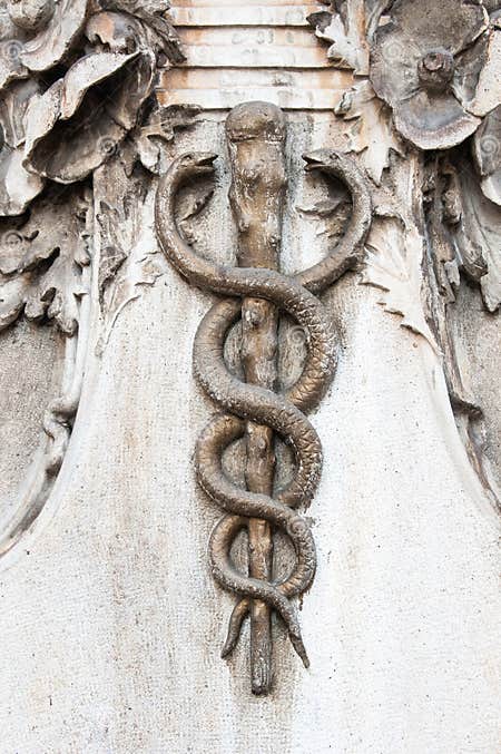 Caduceus stock photo. Image of commerce, statue, stone - 24020602
