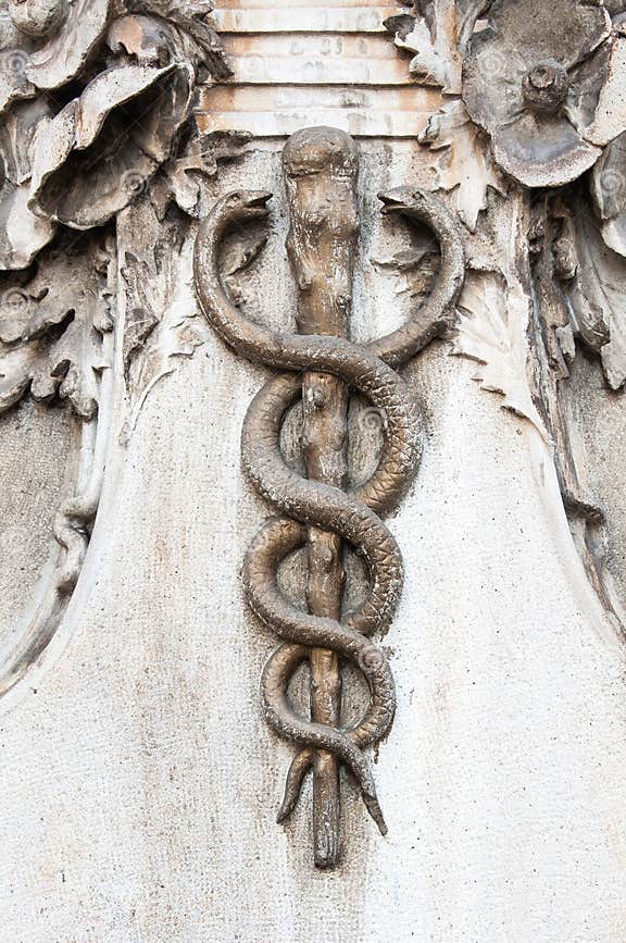 Caduceus stock photo. Image of commerce, statue, stone - 24020602