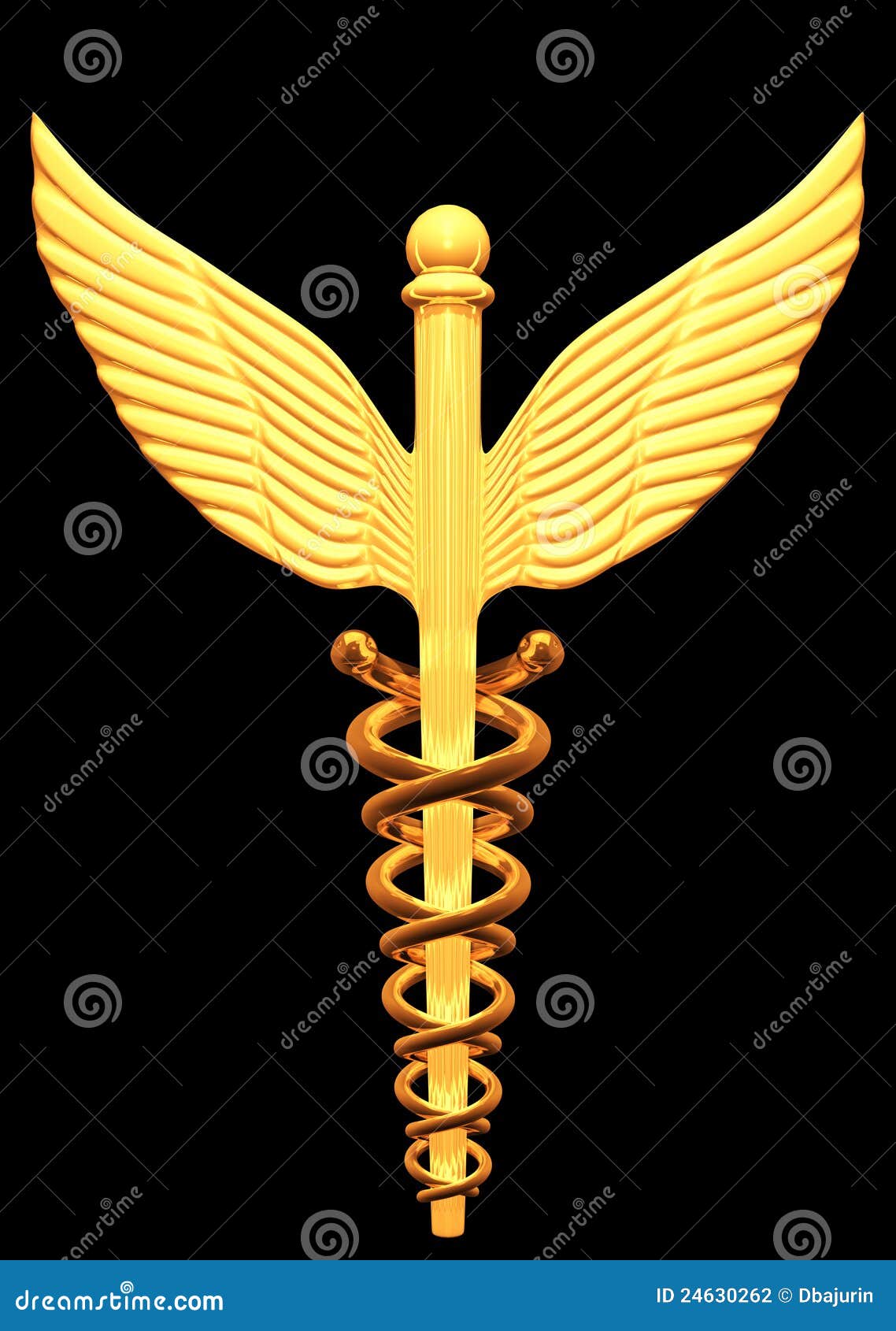 Caduceus stock photo. Image of background, shiny, metal - 24630262
