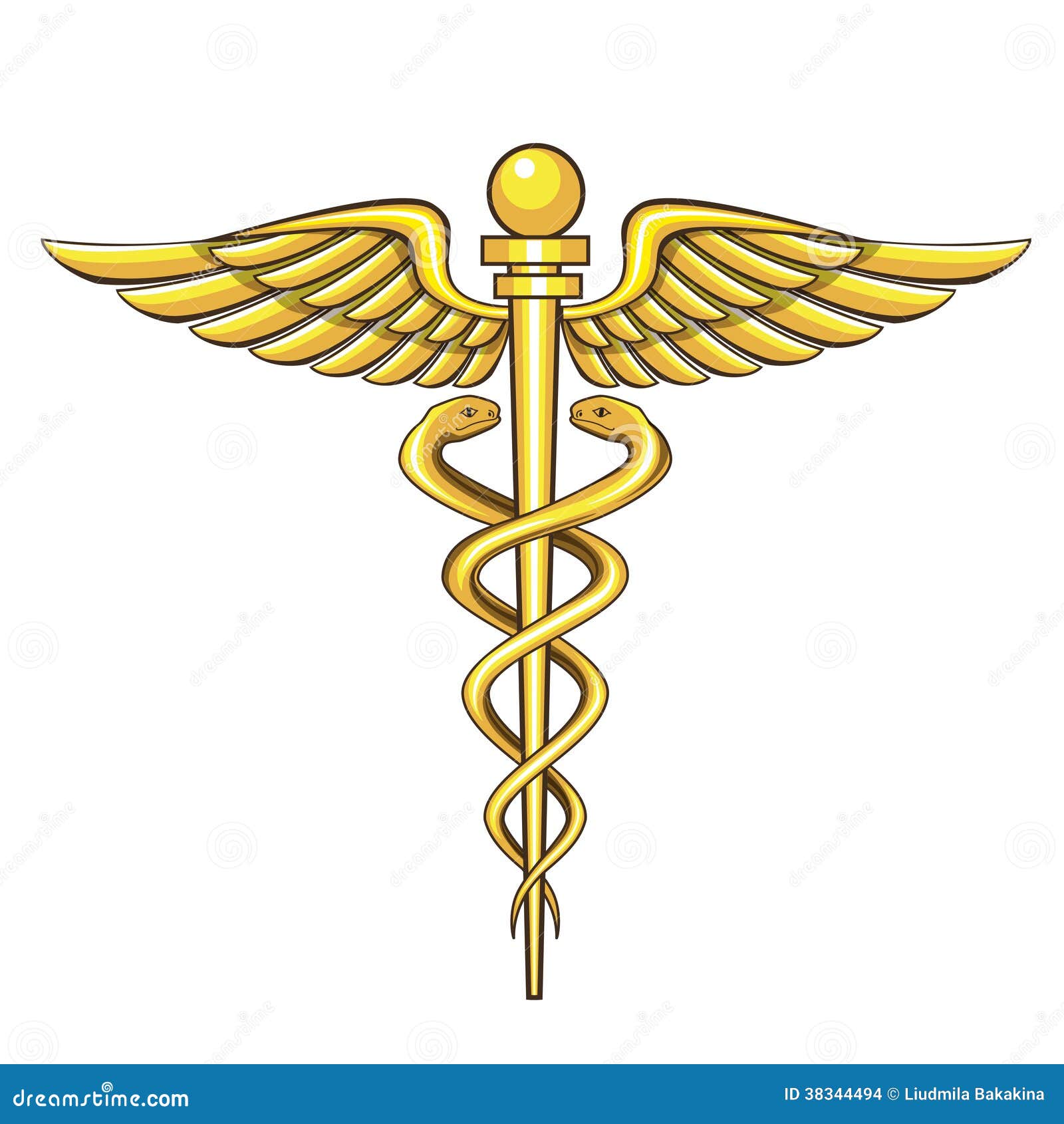 Caduceus vektor illustrationer. Illustration av blankt - 38344494