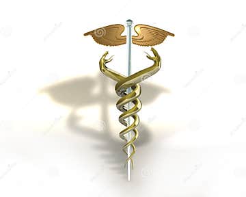 Caduceus stock illustration. Illustration of care, cobra - 4462283