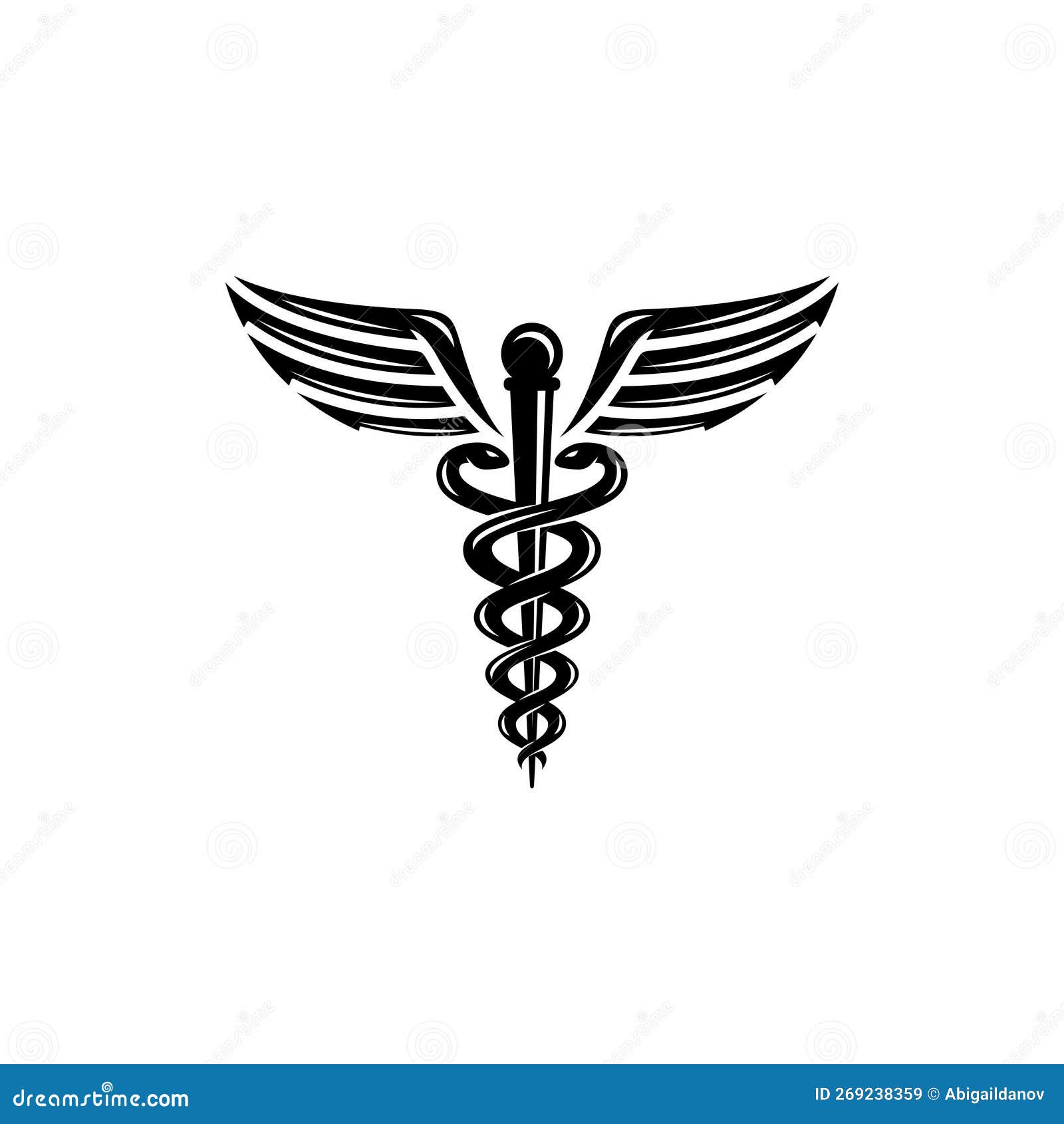 Caduceus logo design stock illustration. Illustration of chemistry ...