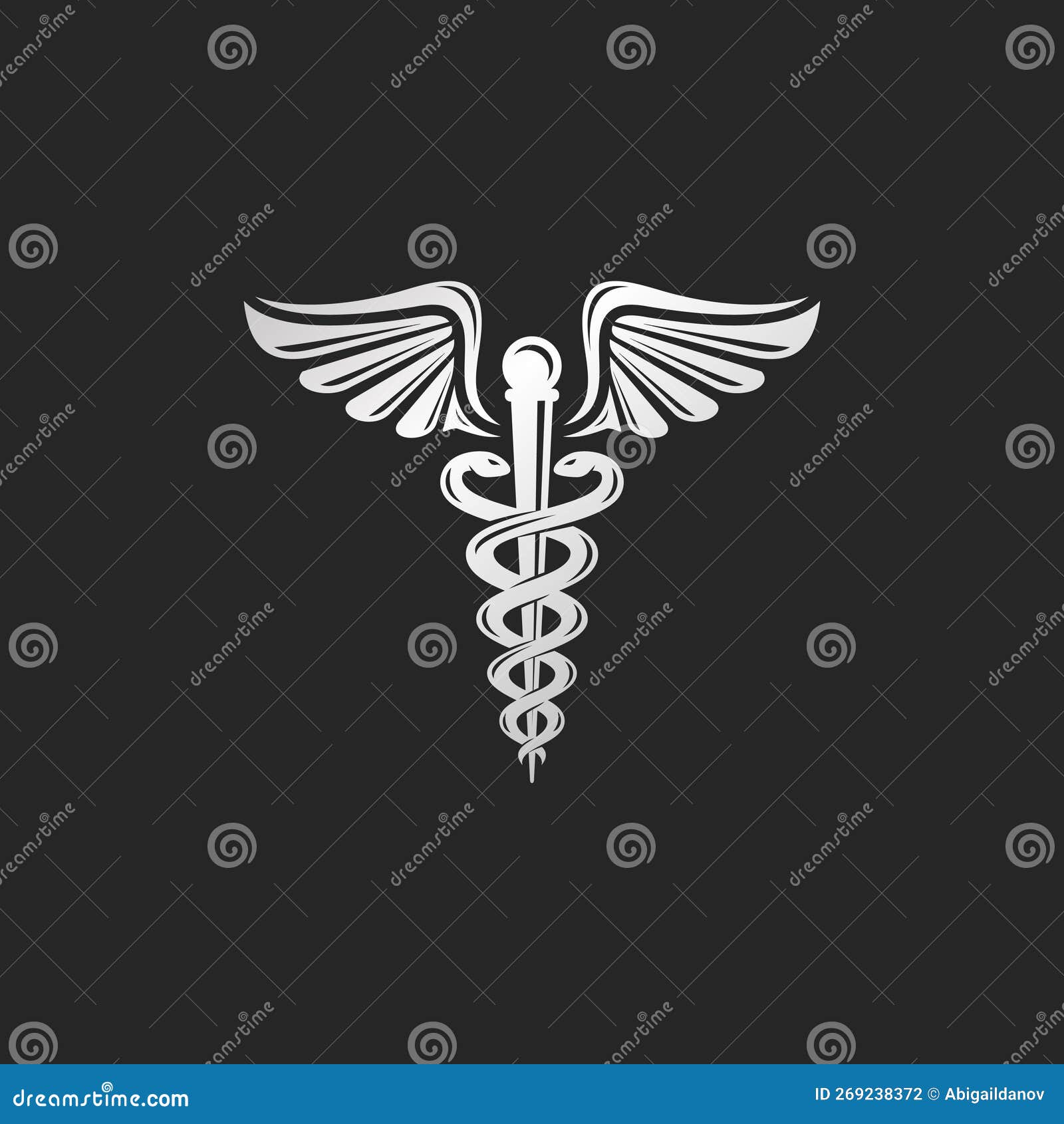 Caduceus logo design stock vector. Illustration of graphic - 269238372