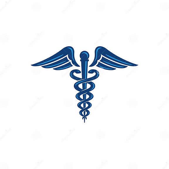 Caduceus logo design stock vector. Illustration of help - 269238384