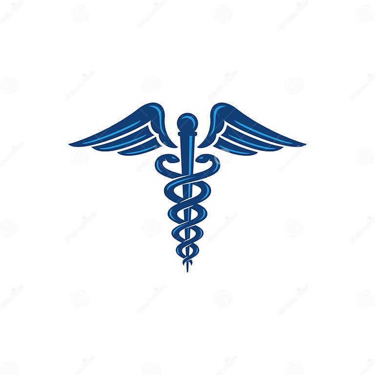 Caduceus logo design stock vector. Illustration of help - 269238384