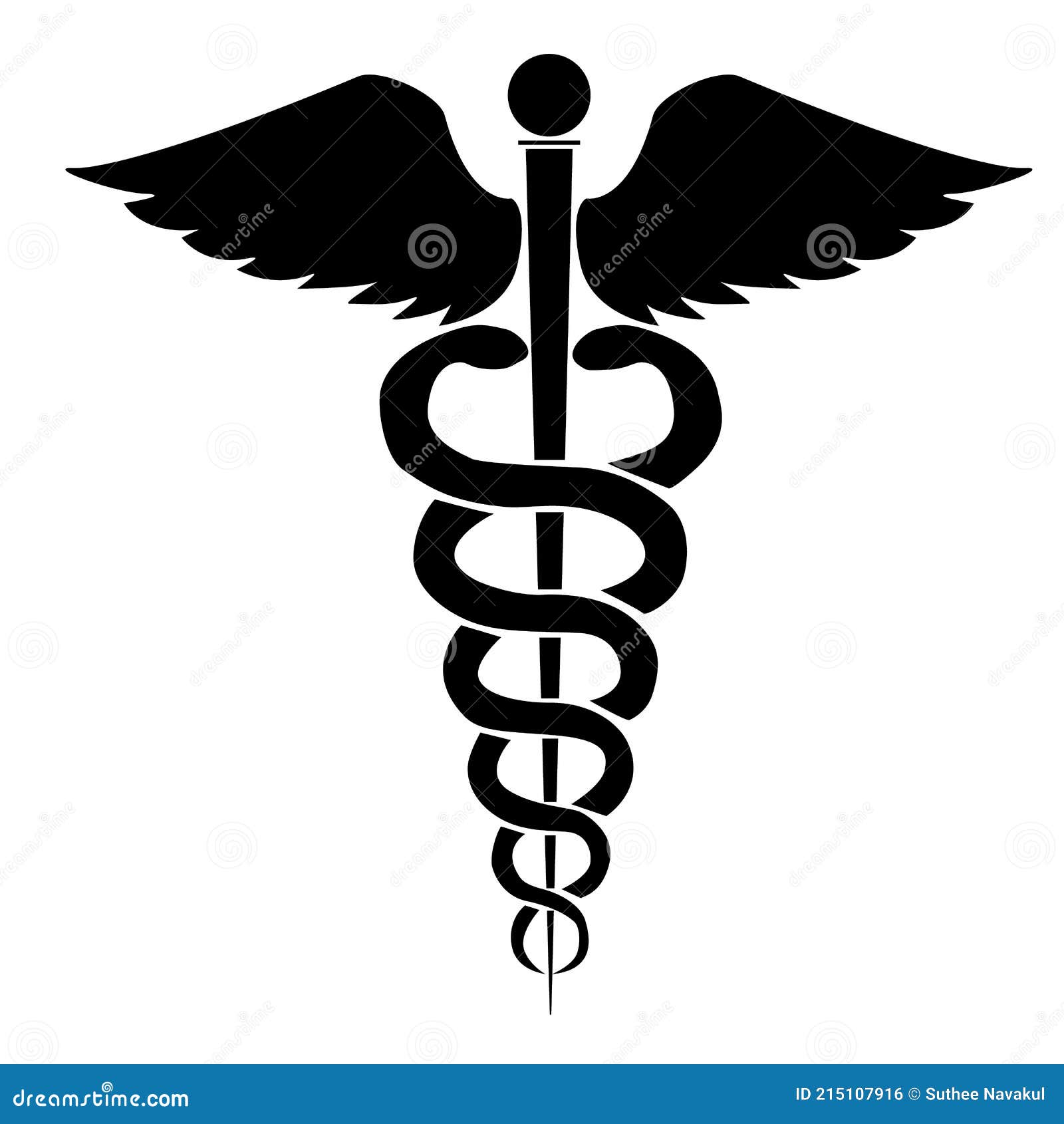 Caduceus Health Icon on White Background. Medical Symbol. Flat Style ... Caduceus Health Icon on White Background. Medical Symbol. Flat Style ...