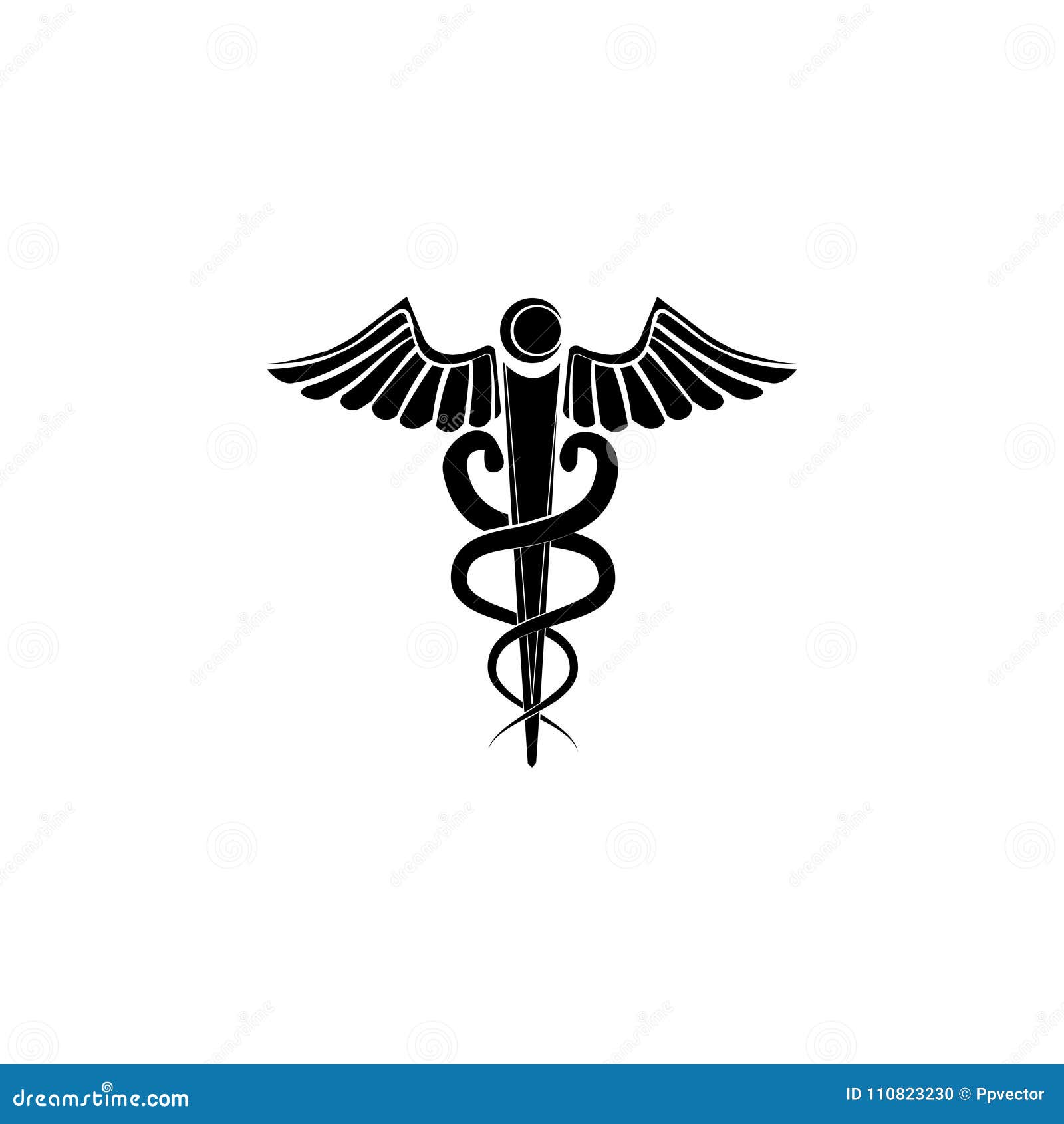 Caduceus Icon Symbol Sign Vector Illustration | CartoonDealer.com ...