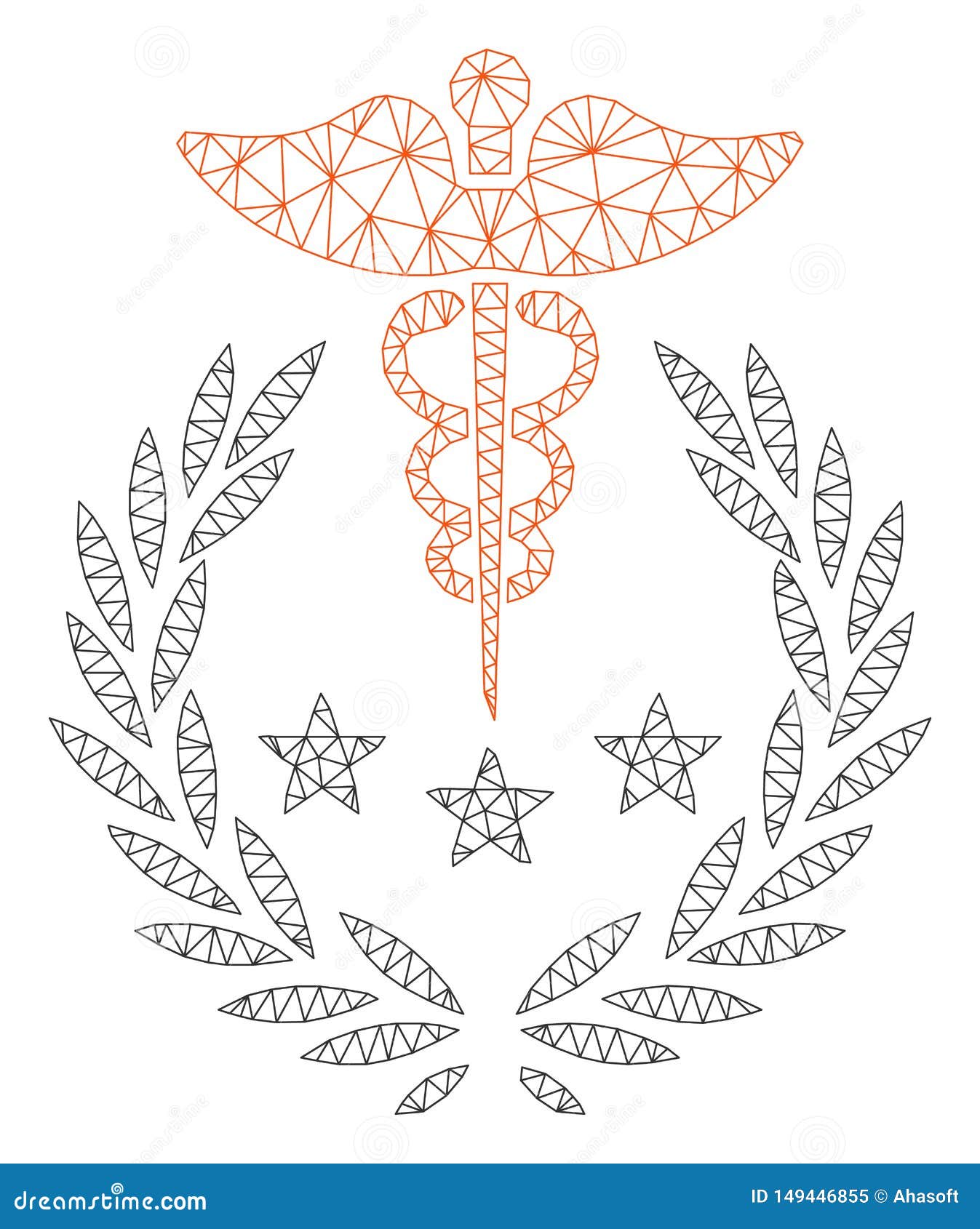 Caduceus Logo Polygonal Frame Vector Mesh Illustration Stock Vector ... Caduceus Logo Polygonal Frame Vector Mesh Illustration Stock Vector ...