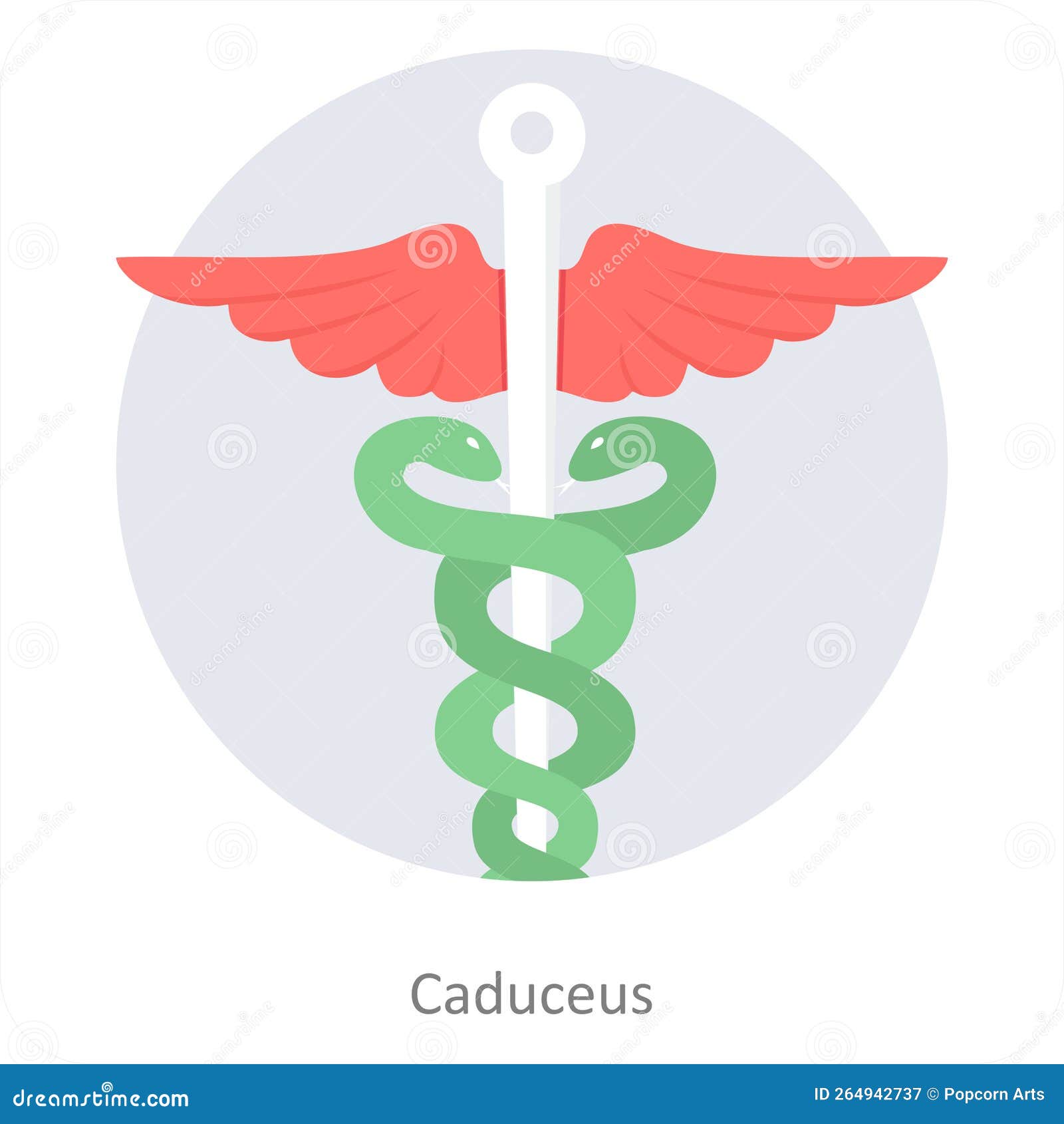 Caduceus stock vector. Illustration of caduceus, vector - 264942737