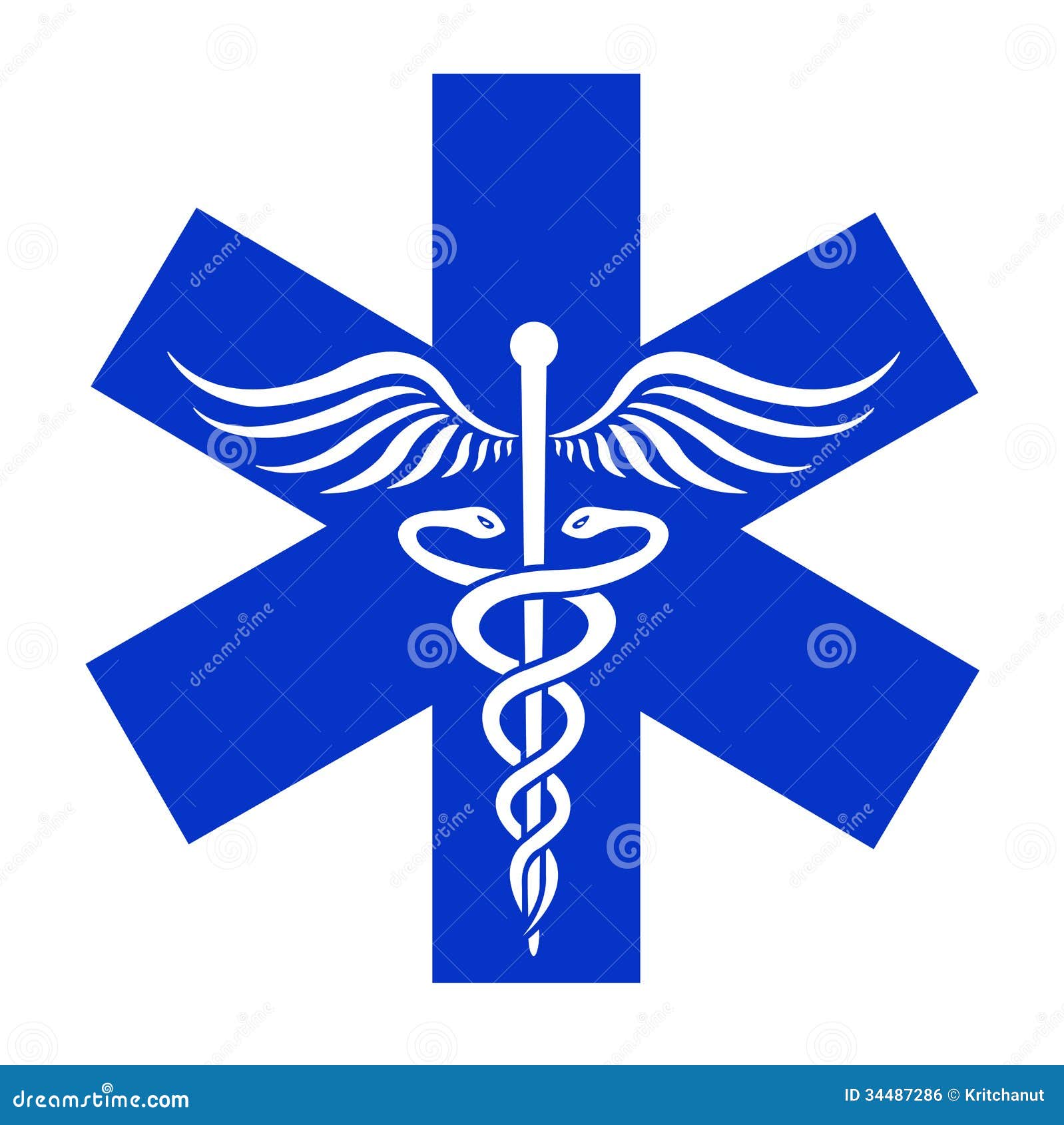 Caduceus - medical icon stock vector. Illustration of emblem - 34487286