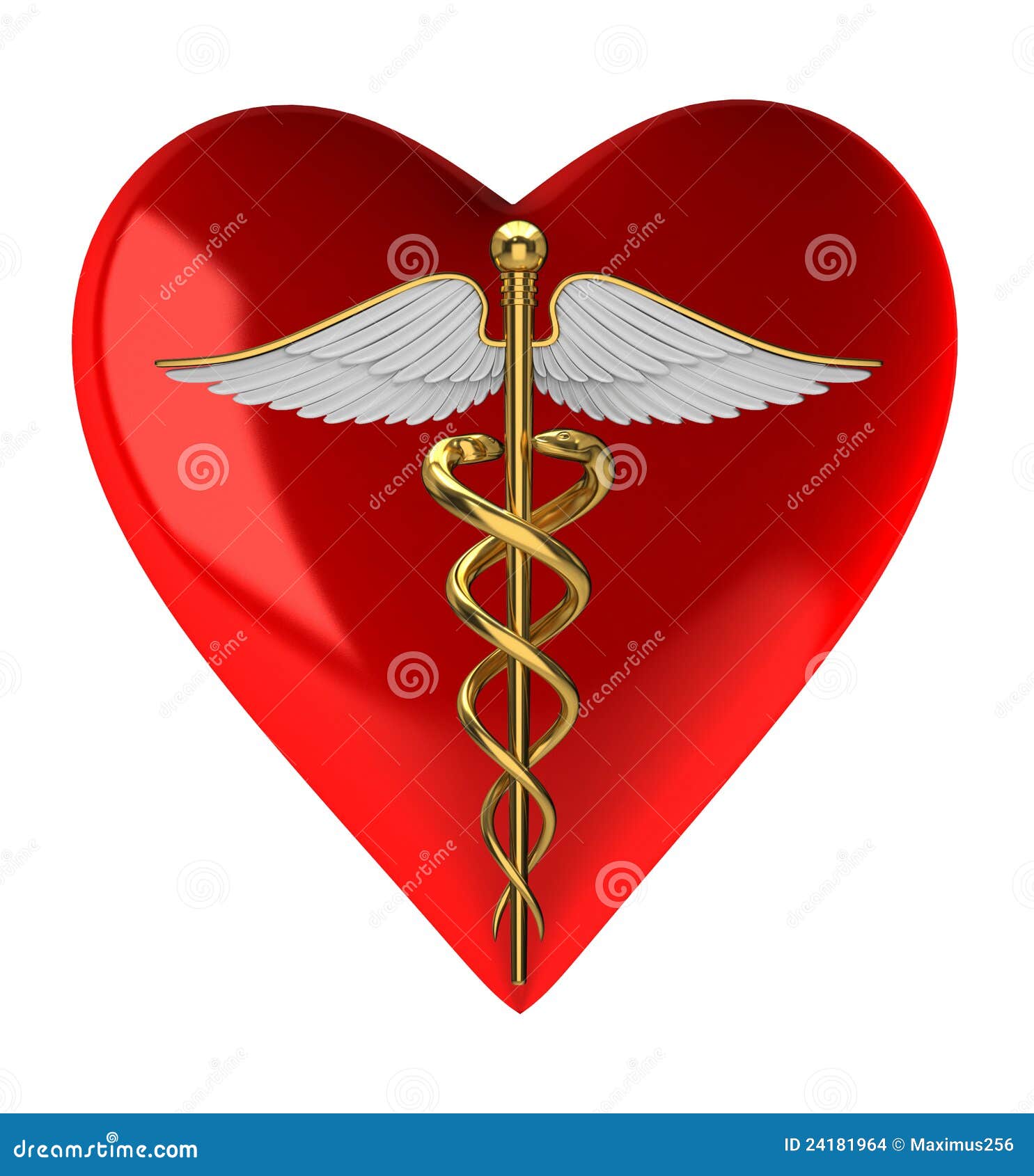 Caduceus medical symbol stock illustration. Illustration of isolated ...