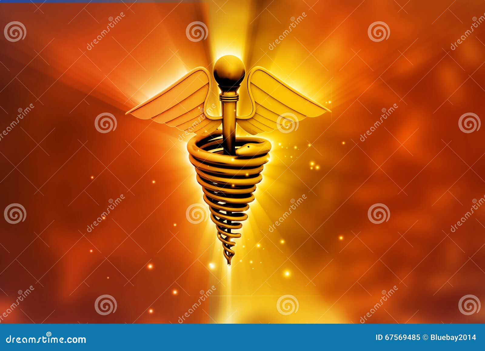 Caduceus medical symbol stock illustration. Illustration of medication ...