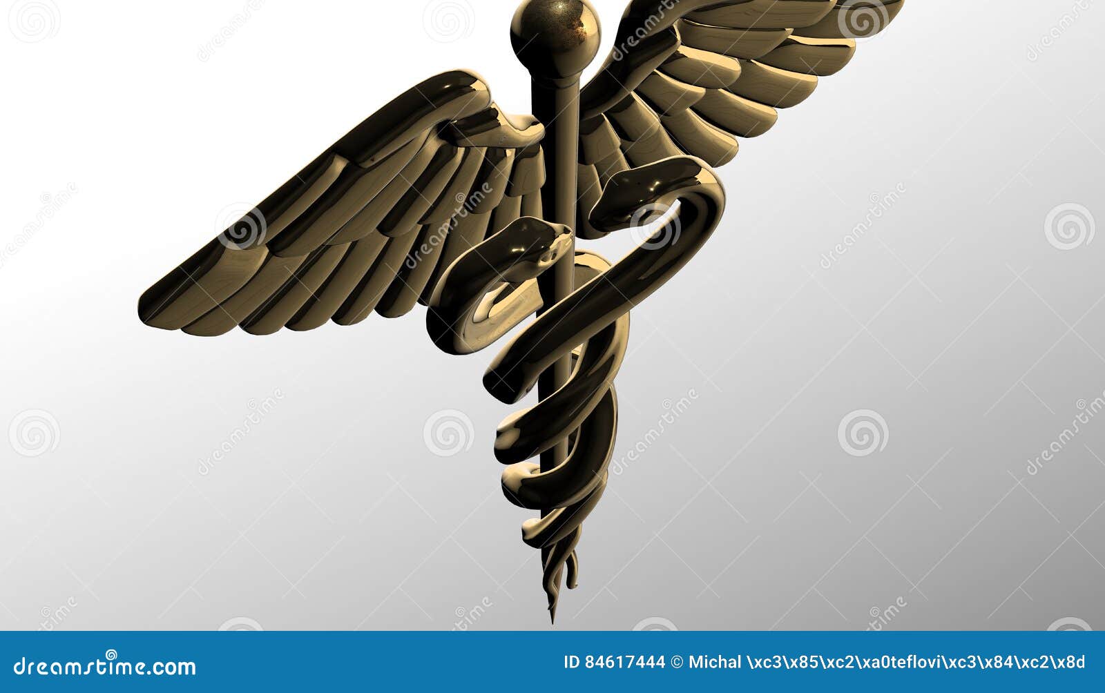 Caduceus - Medical Symbol, 3d Render Stock Illustration - Illustration ...