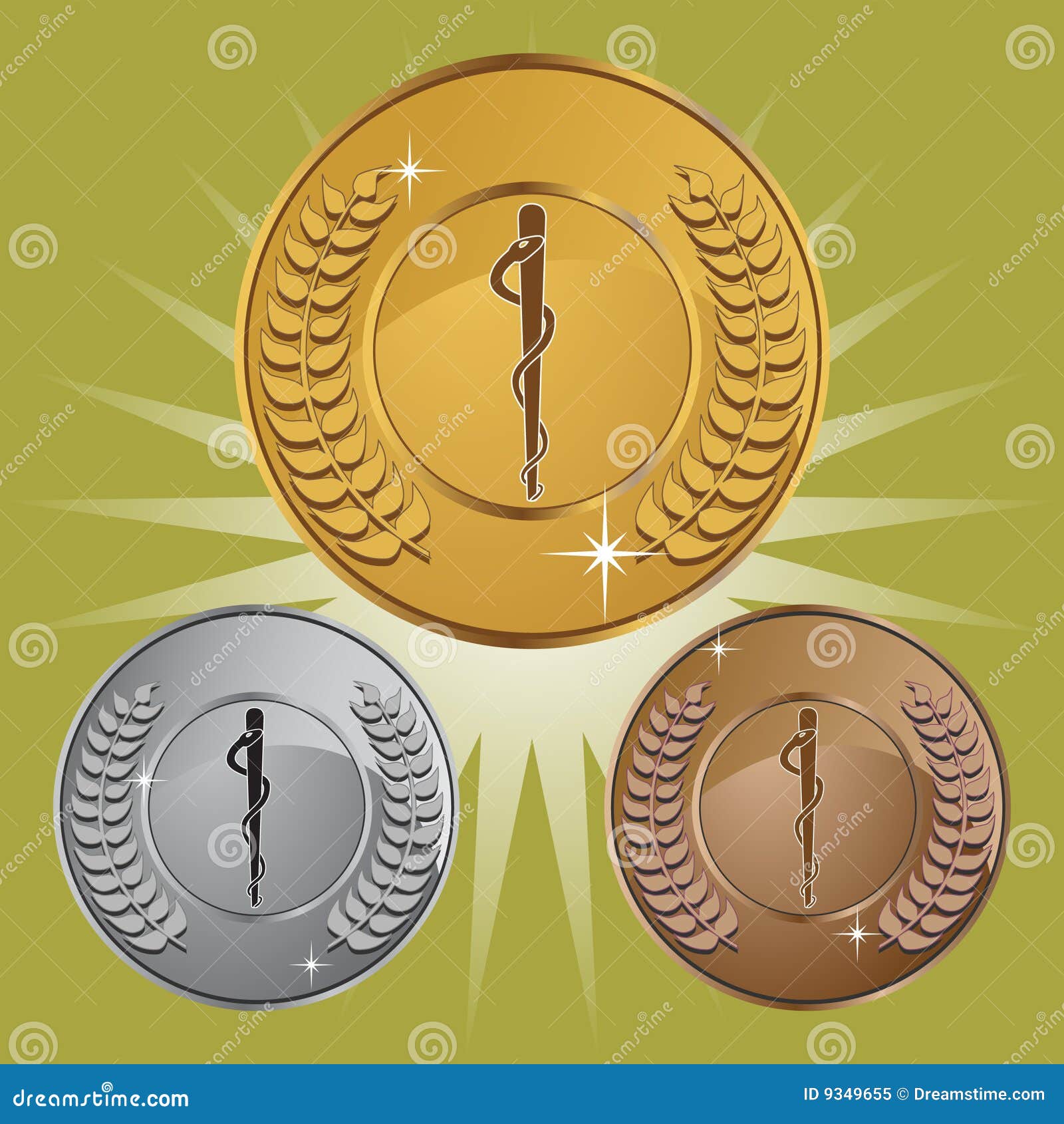 Caduceus Medical Symbol - Single Snake Stock Vector - Illustration of ...