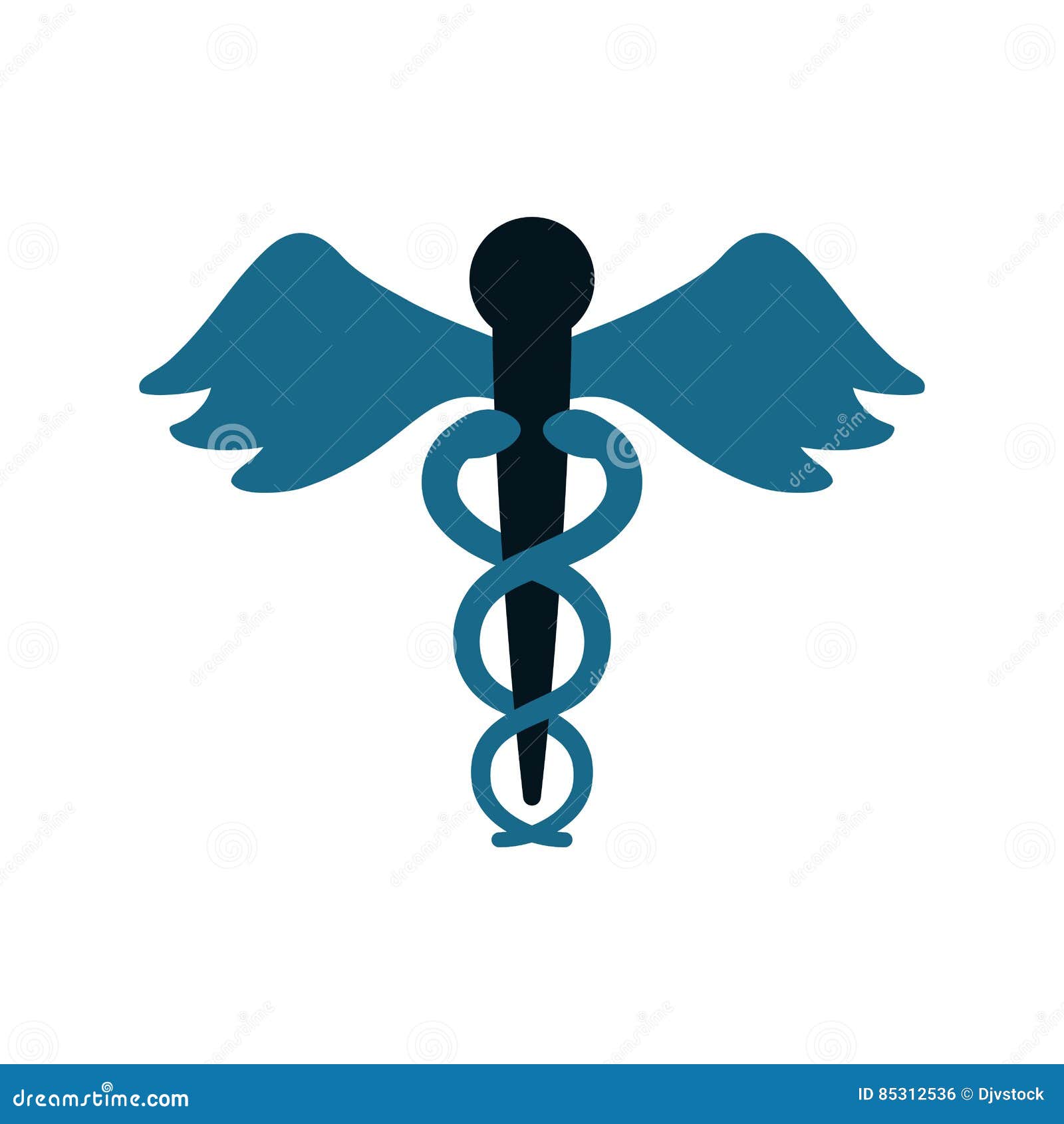 Caduceus Medicine Symbol Icon Stock Illustration - Illustration of cure ...
