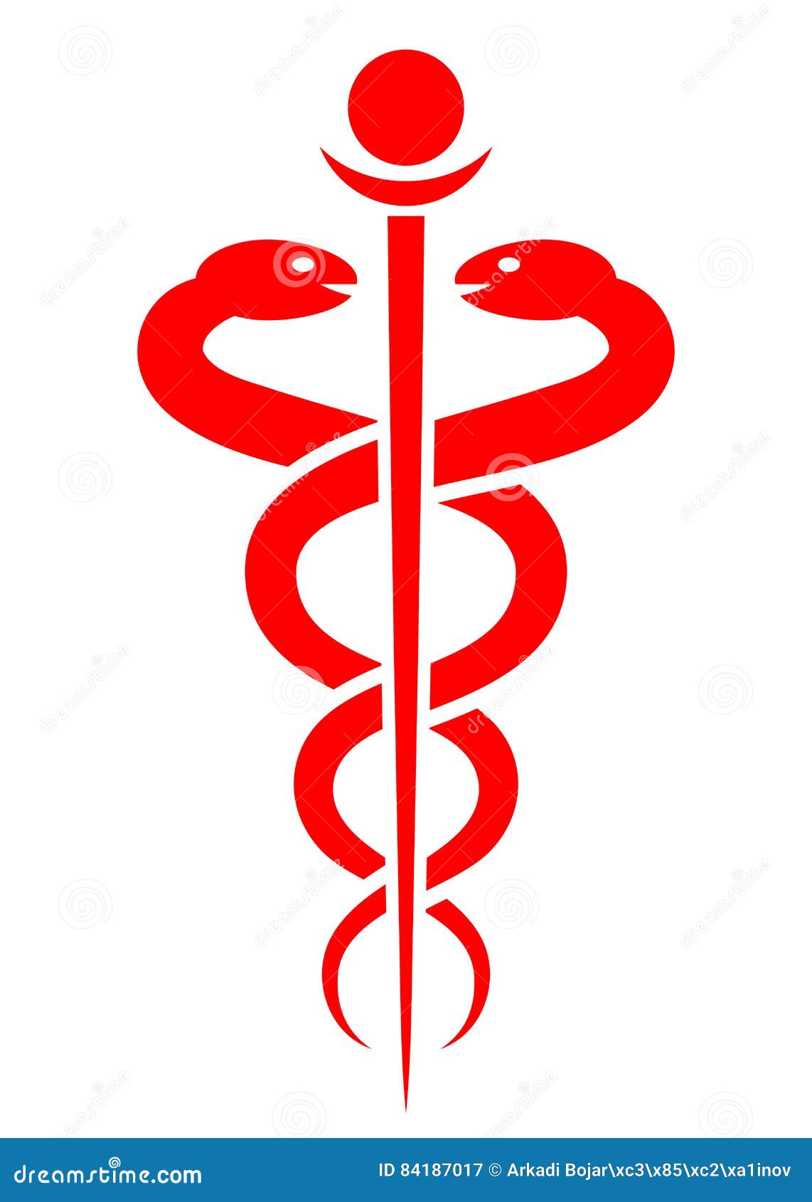 Medische Slang Vector Medische Slang, Apotheek Symbool Plat Overzicht