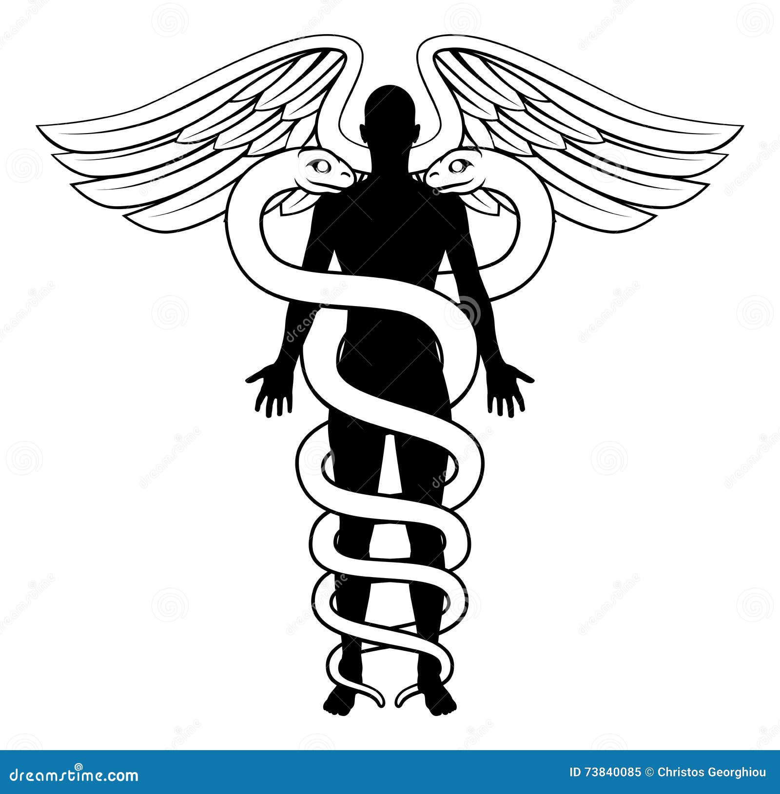 Caduceus Person Concept ilustração do vetor. Ilustração de pessoa ...