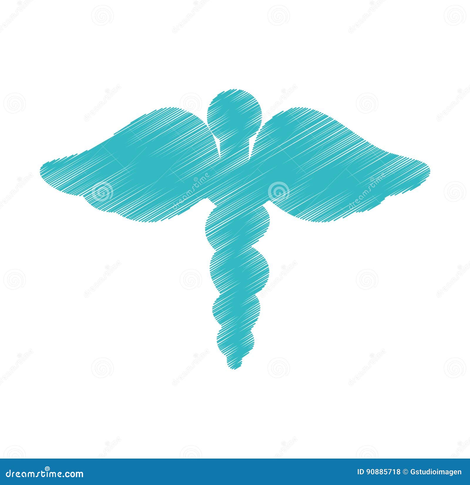 Caduceus Symbol Isolated Icon Stock Vector - Illustration of religious ...