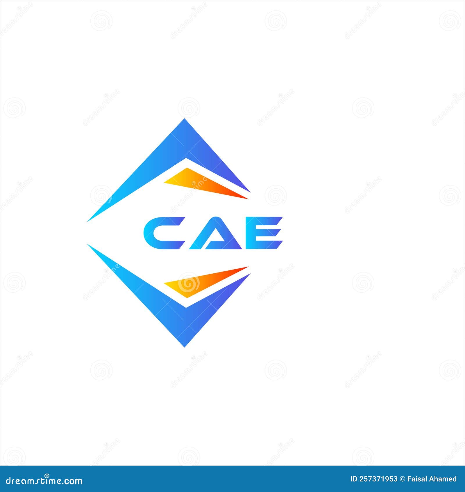 CAE Abstract Technology Logo Design on White Background. CAE Creative ...