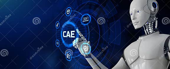 CAE Computer-aided Engineering Software System. Technology Concept ...