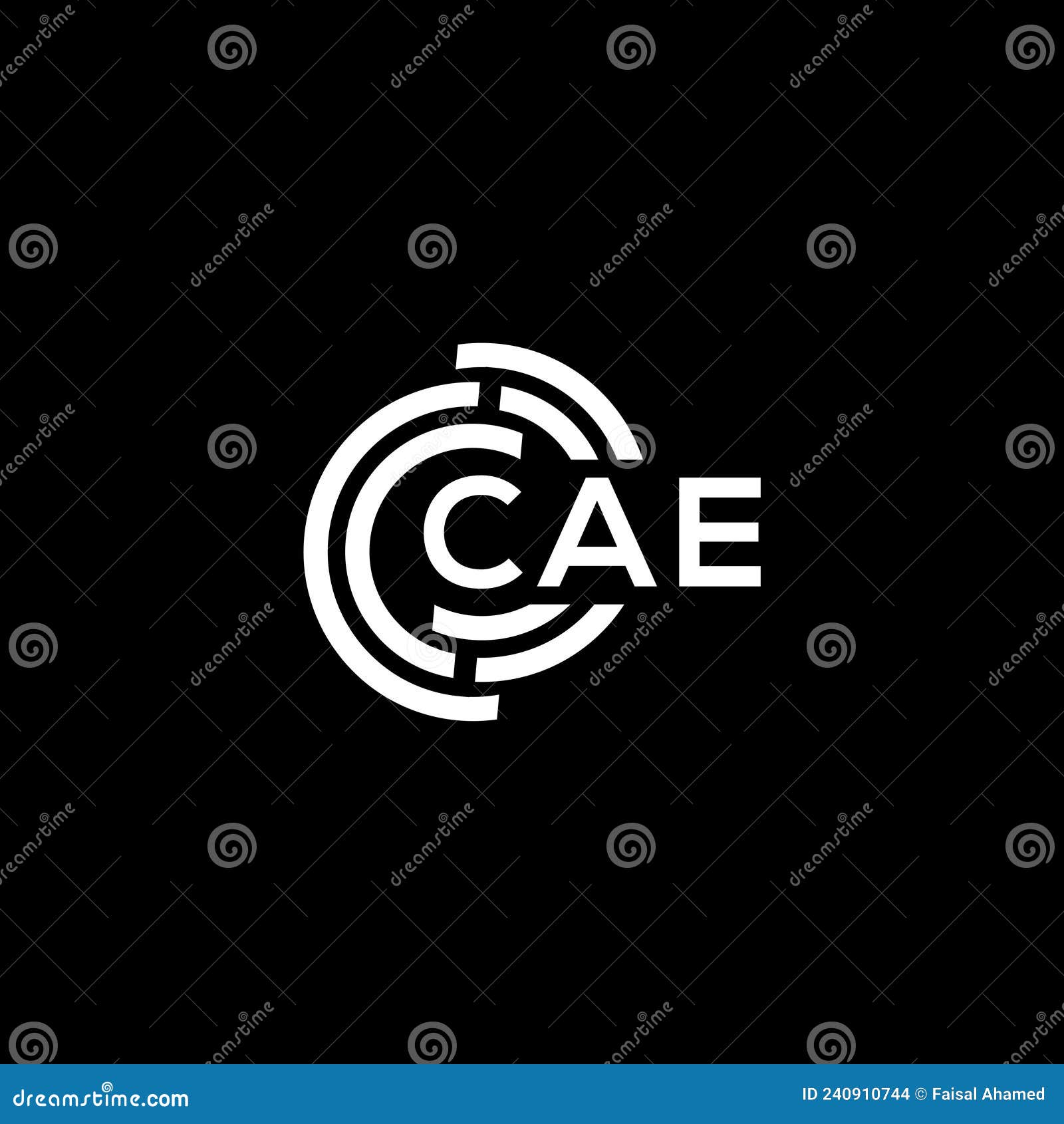 CAE Letter Logo Design on Black Background. CAE Creative Initials ...