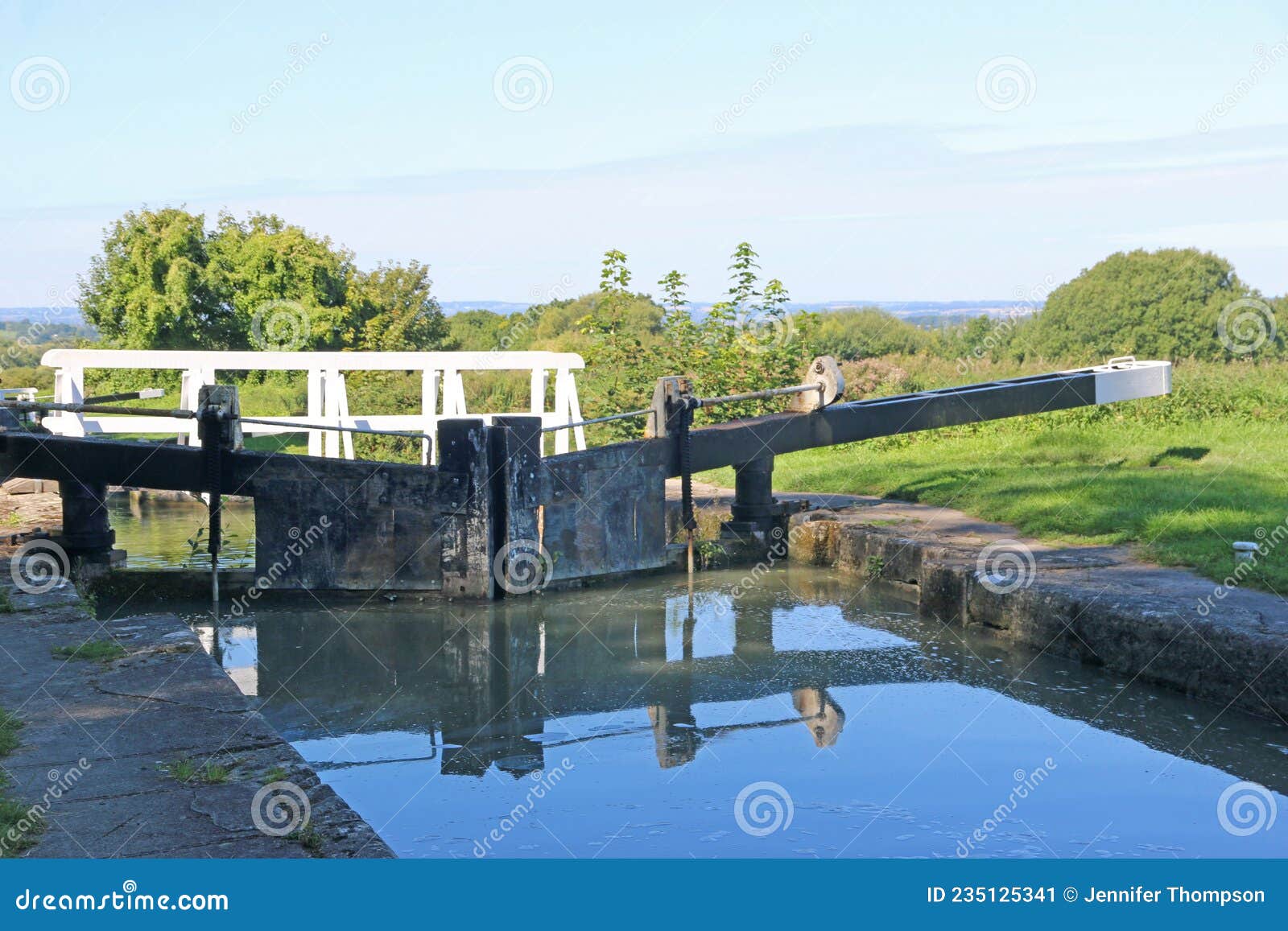 Caen Hill Canal Lock, Devizes, England Stock Image - Image of river ...