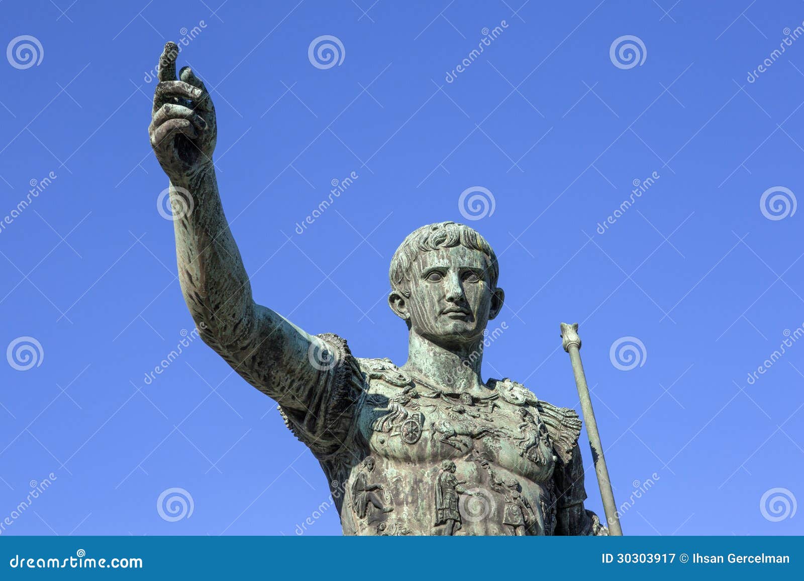 Caesar Augustus, The First Emperor Of Ancient Rome. Bronze Monumental ...