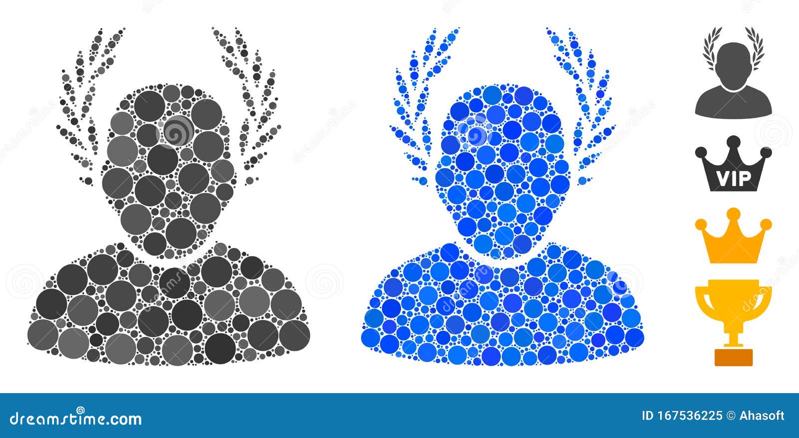 Caesar Mosaic Icon of Round Dots Stock Illustration - Illustration of ...