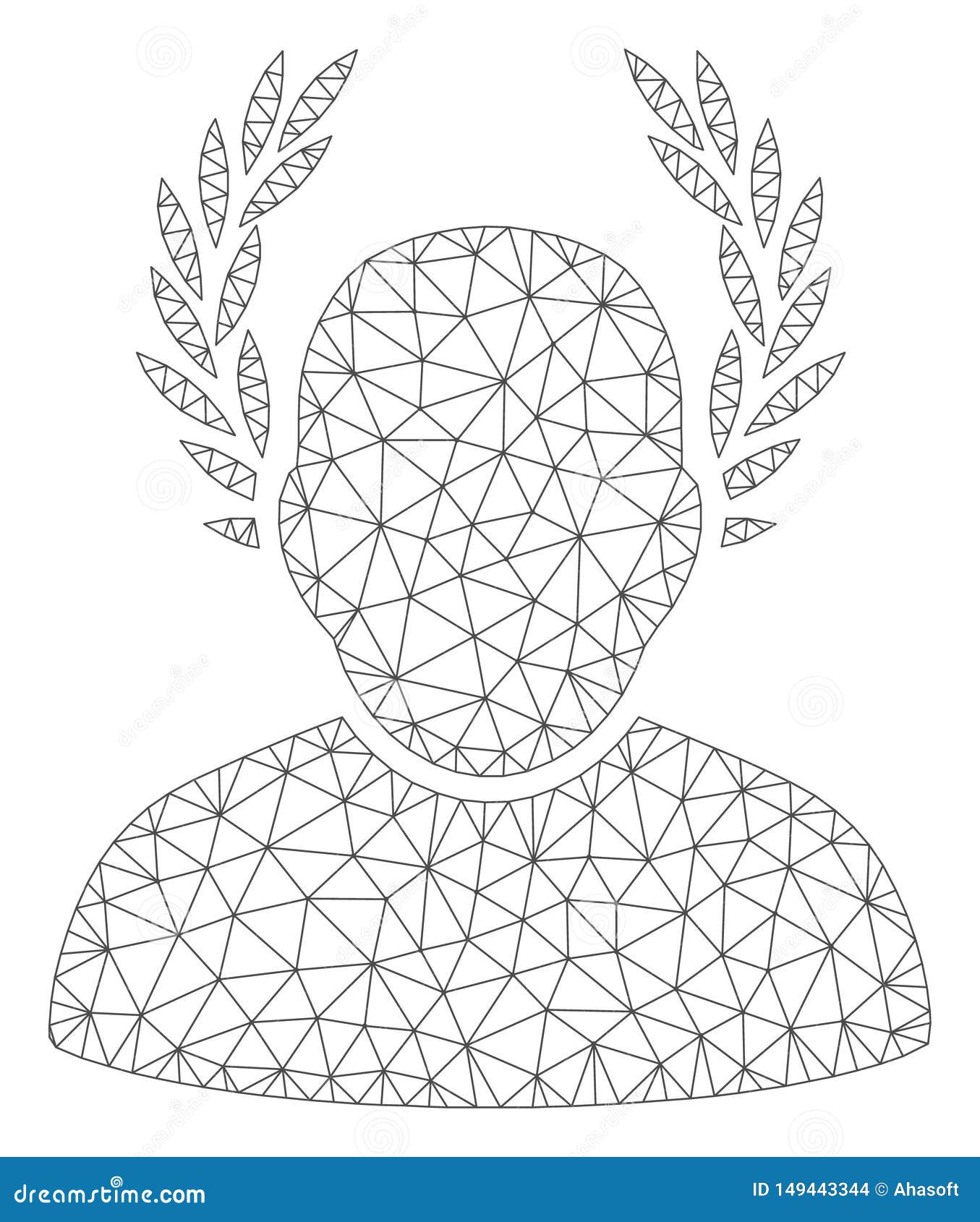 Caesar Polygonal Frame Vector Mesh Illustration Stock Vector ...