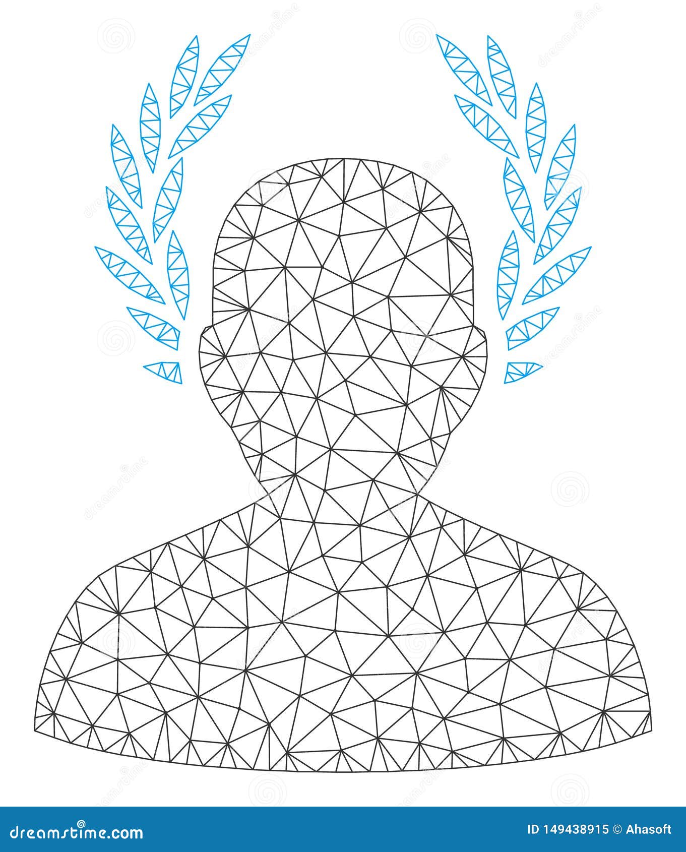 Caesar Polygonal Frame Vector Mesh Illustration Stock Vector ...