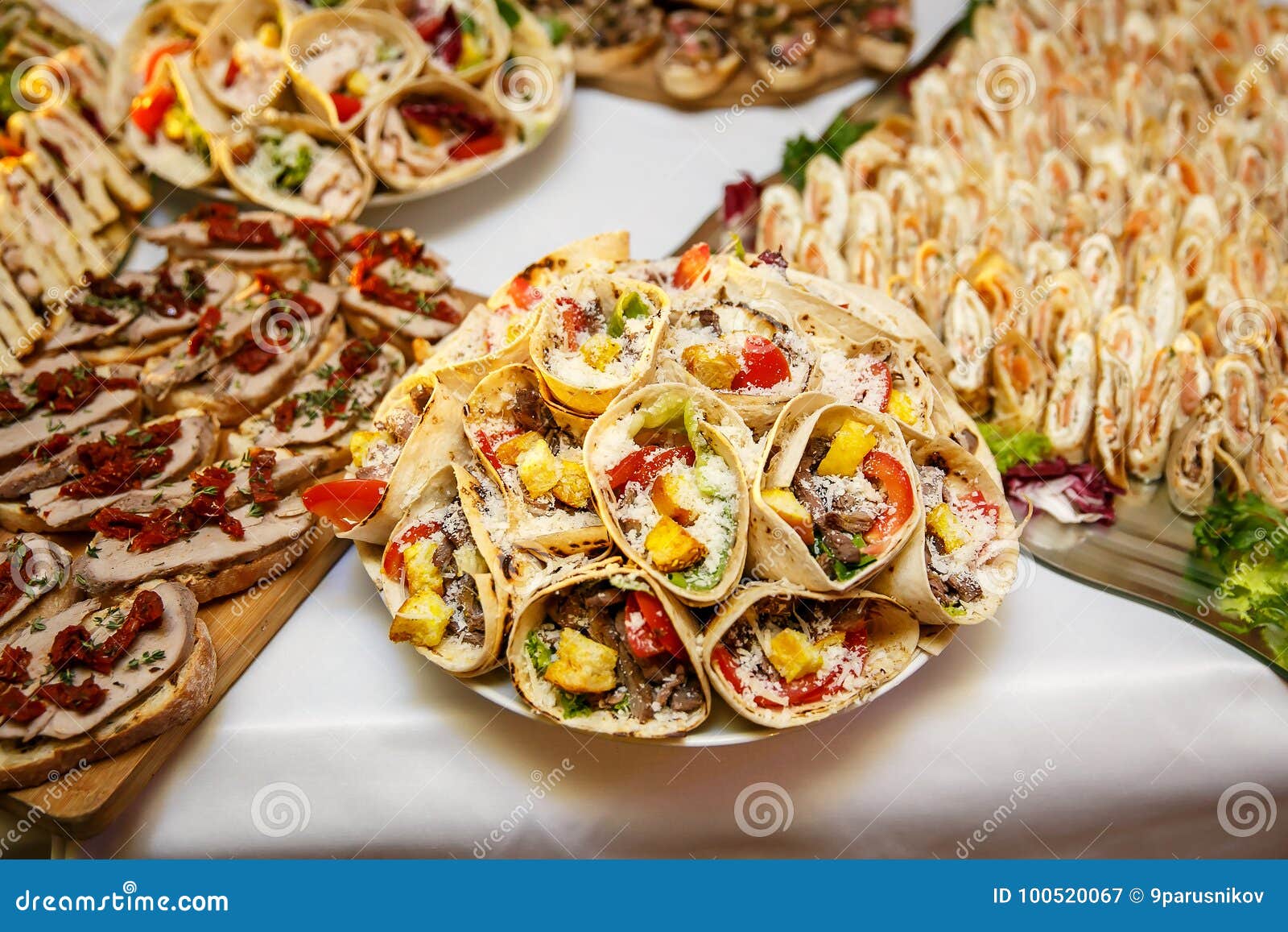 Caesar Roll on Event Catering Stock Image - Image of chicken, onion ...