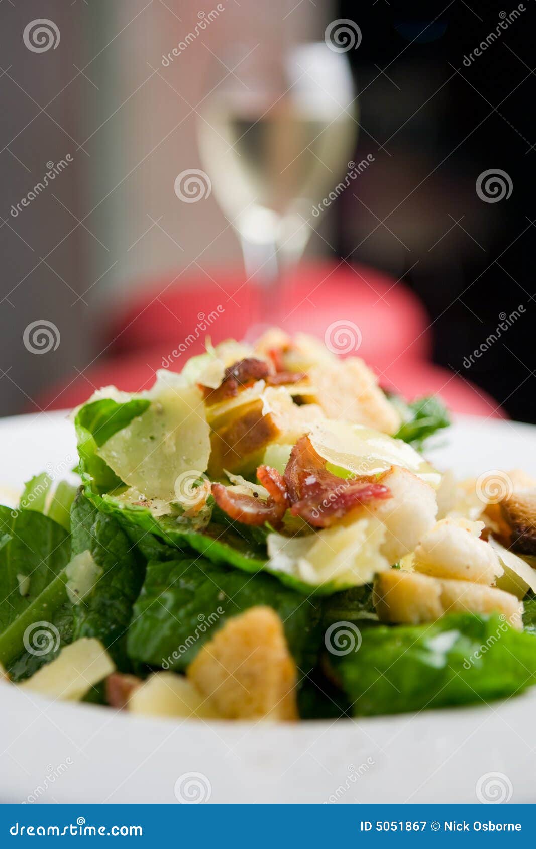 Caesar Salad stock image. Image of healthy, crouton, fresh - 5051867