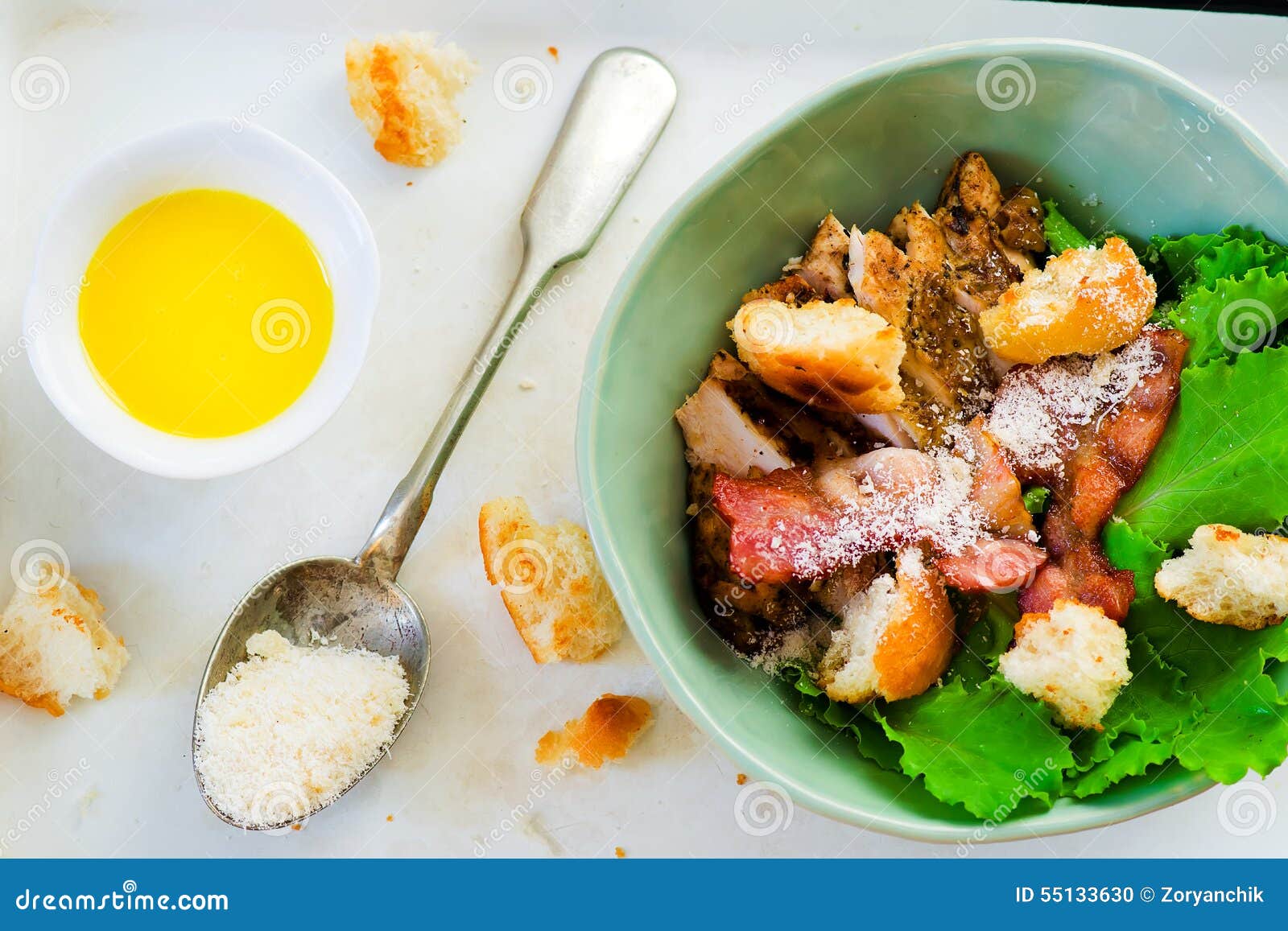 Caesar Salad foto de stock. Imagem de prato, vegetal - 55133630