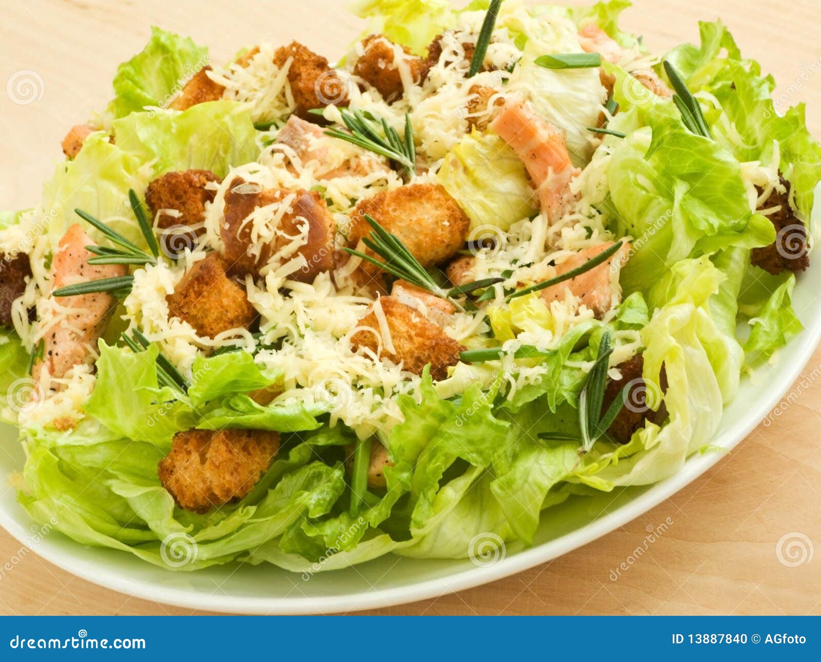 Caesar-Salat stockfoto. Bild von crouton, grün, eisberg - 13887840