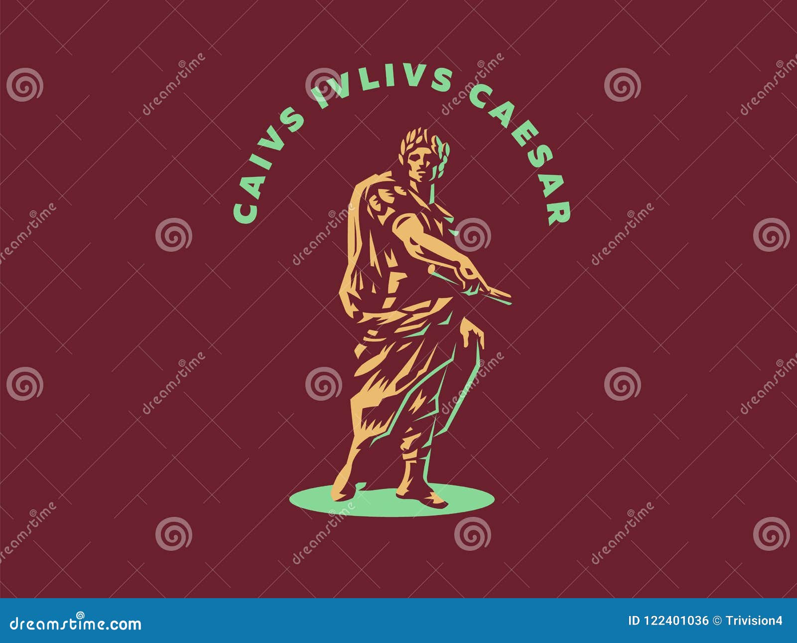 Caesar. Vector emblem. stock vector. Illustration of costume - 122401036
