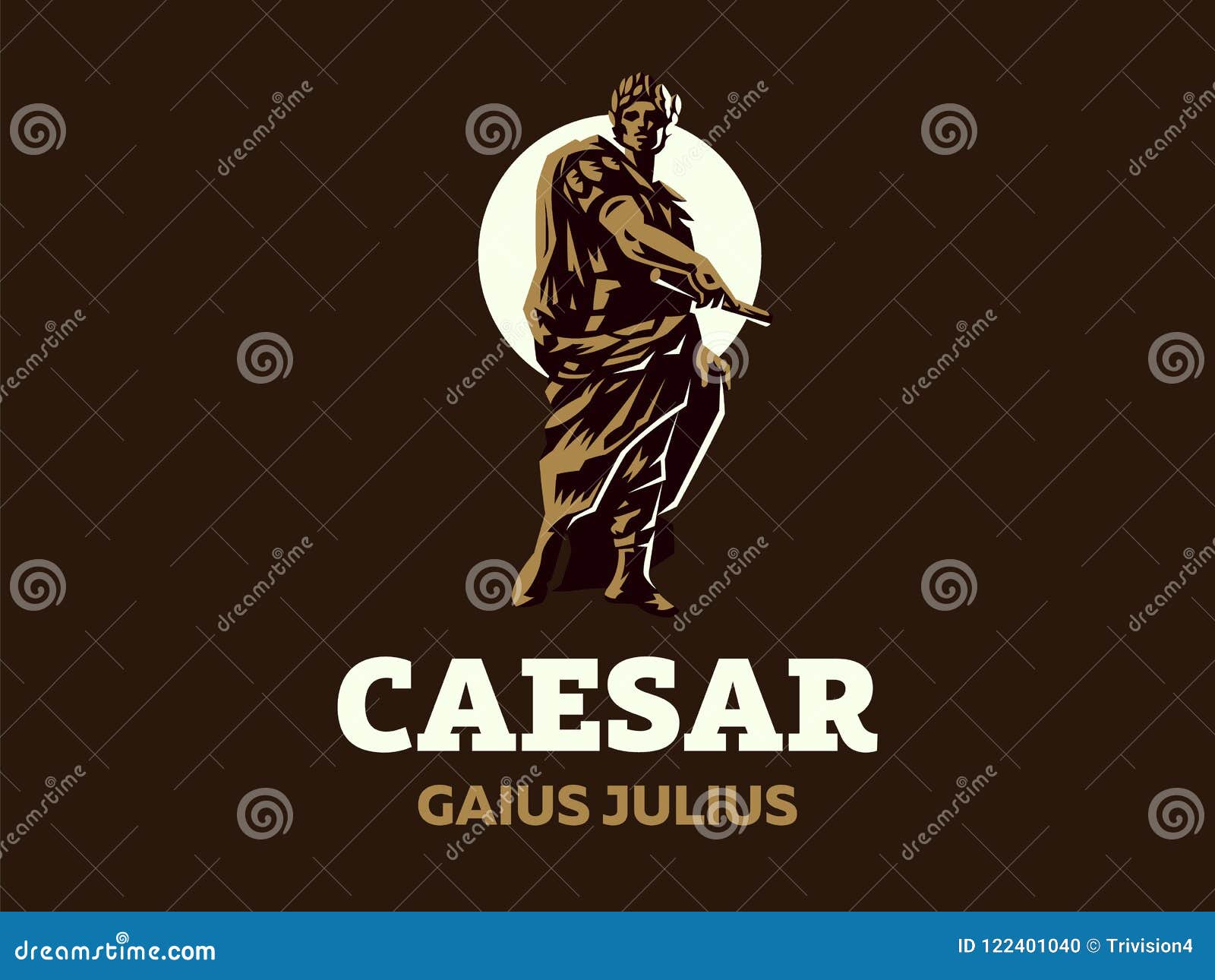 Caesar. Vector emblem. stock vector. Illustration of brutus - 122401040