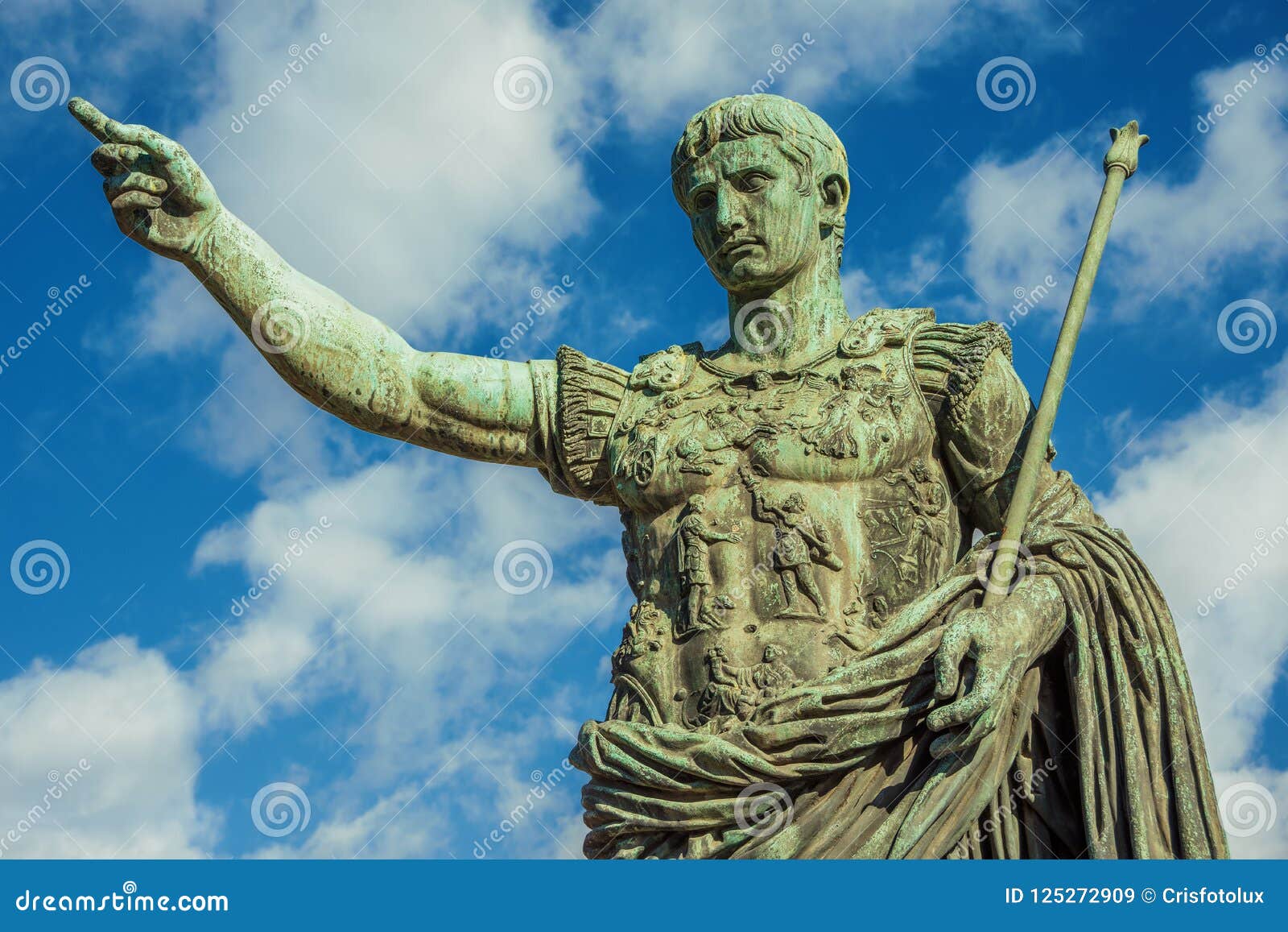 Caesara Augustus, De Eerste Keizer Van Oud Rome Stock Afbeelding ...