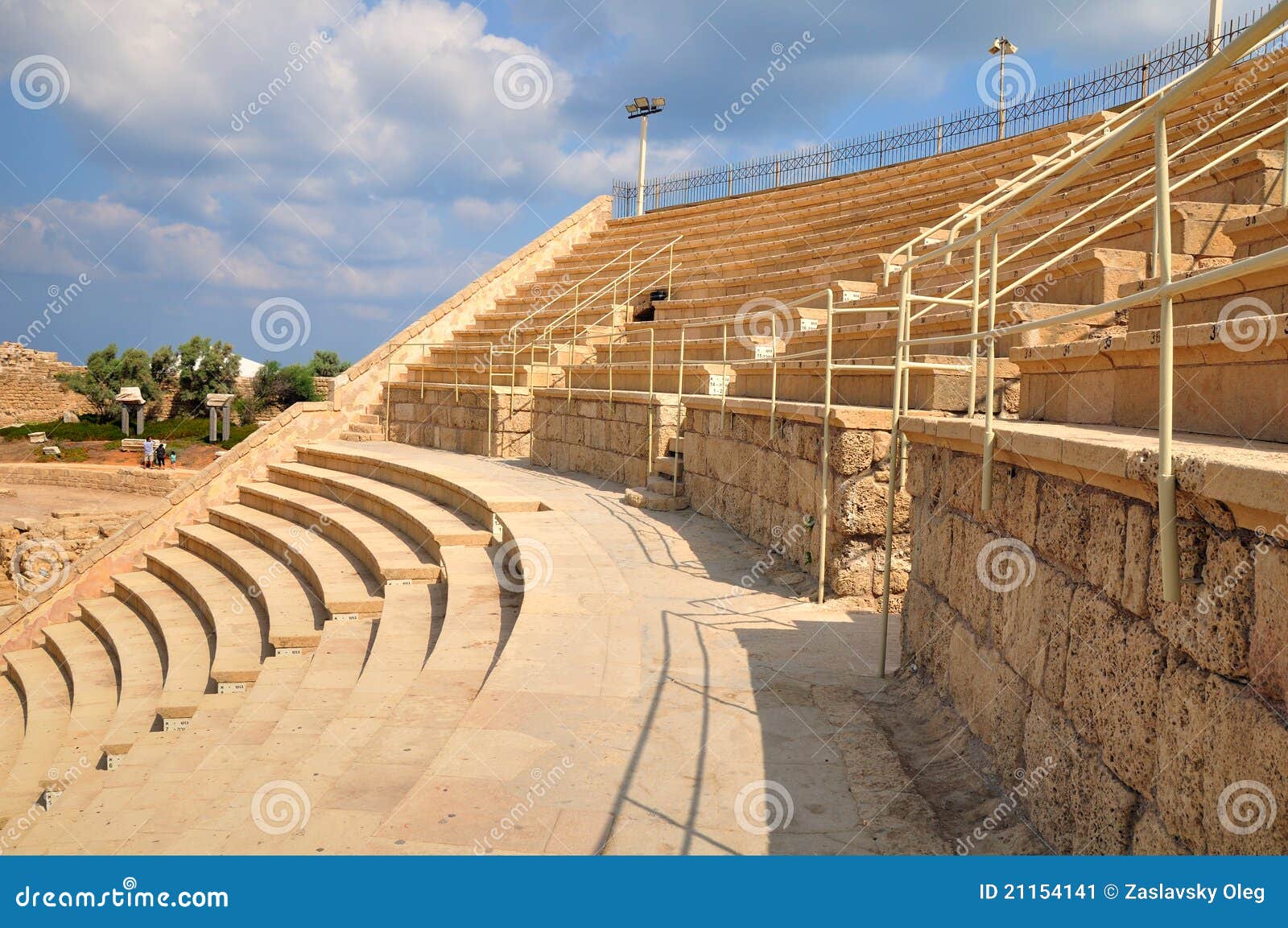 Caesarea amphitheater . stock image. Image of archaeological - 21154141