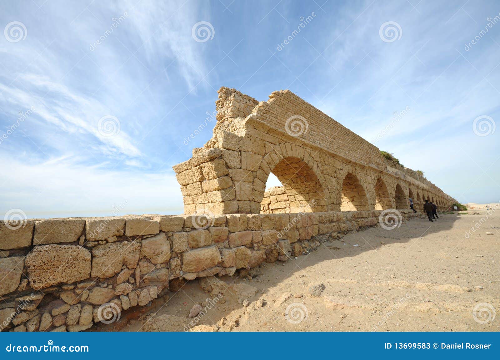 Caesarea Aqueduct stock image. Image of stone, sand, israel - 13699583