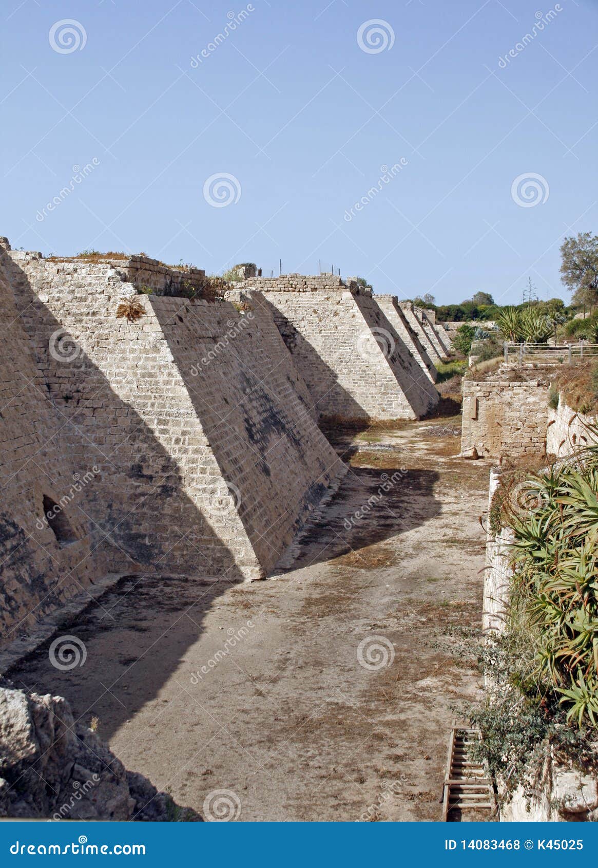 Caesarea Maritima ruins stock photo. Image of abandoned - 14083468