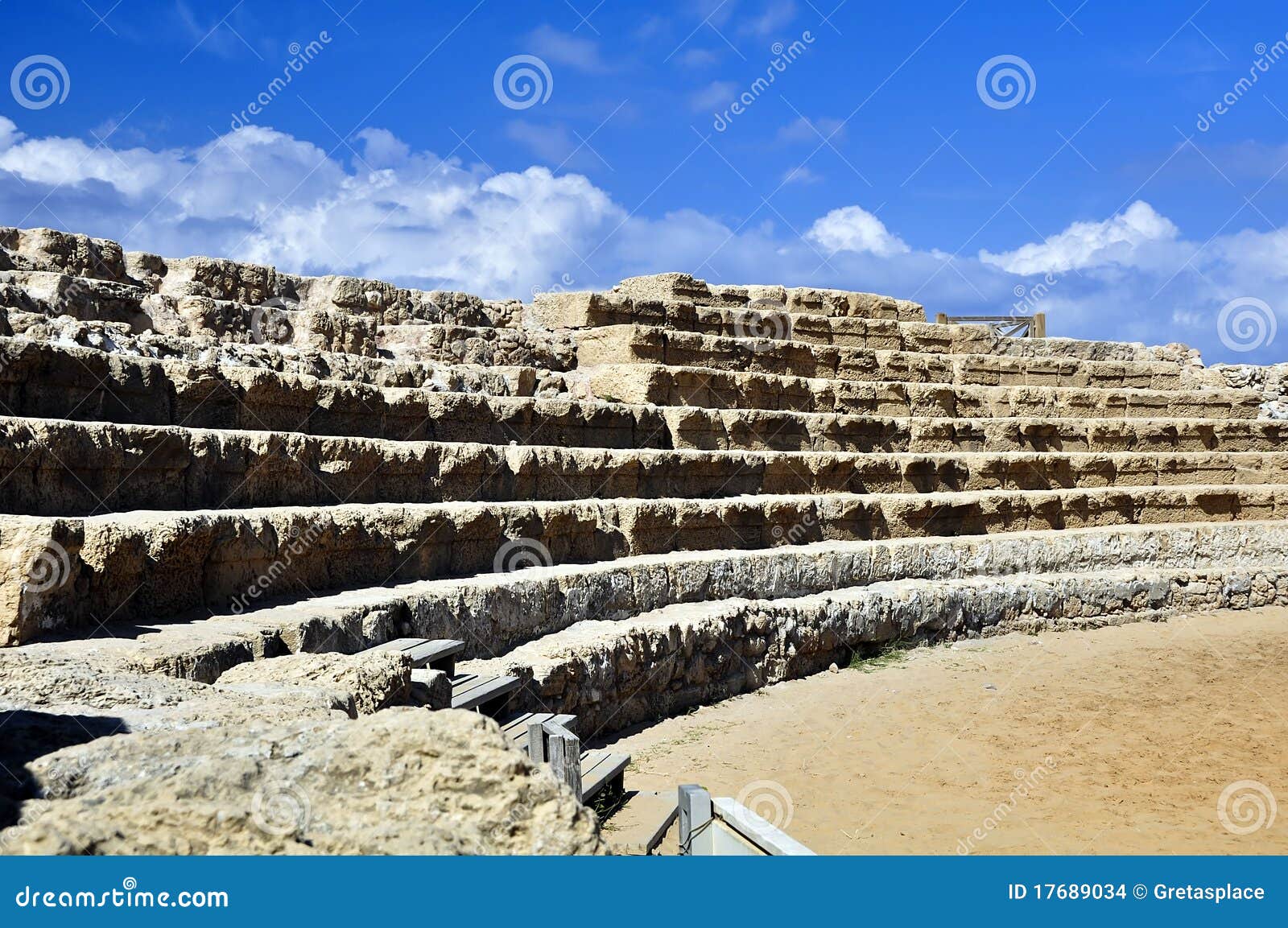 Caesarea Roman Theater stock photo. Image of curve, architecture - 17689034