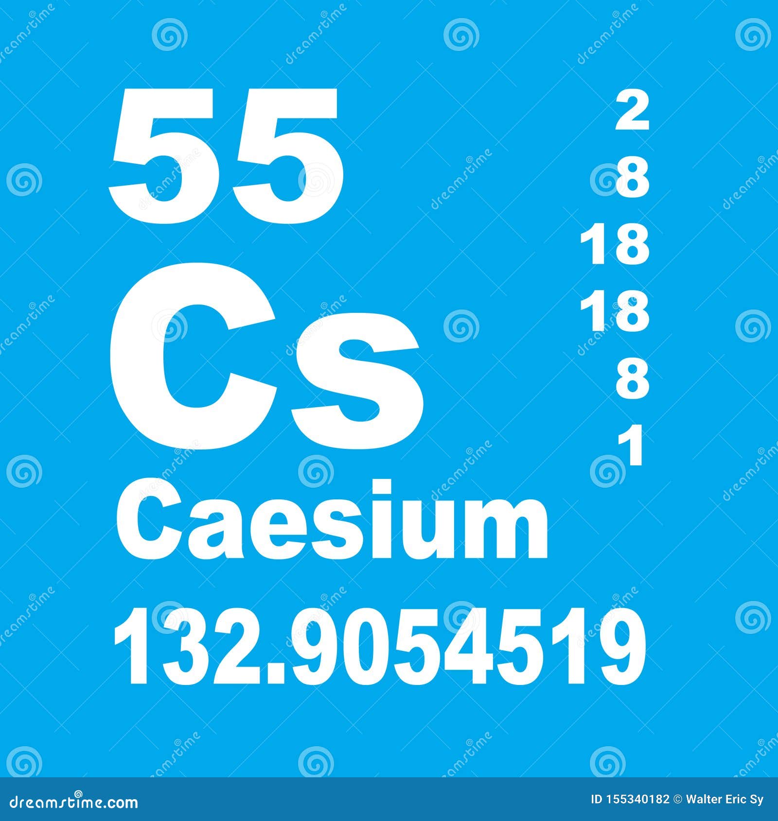 Caesium. Cesium. Alkali Metals. Chemical Element Of Mendeleev\'s ...