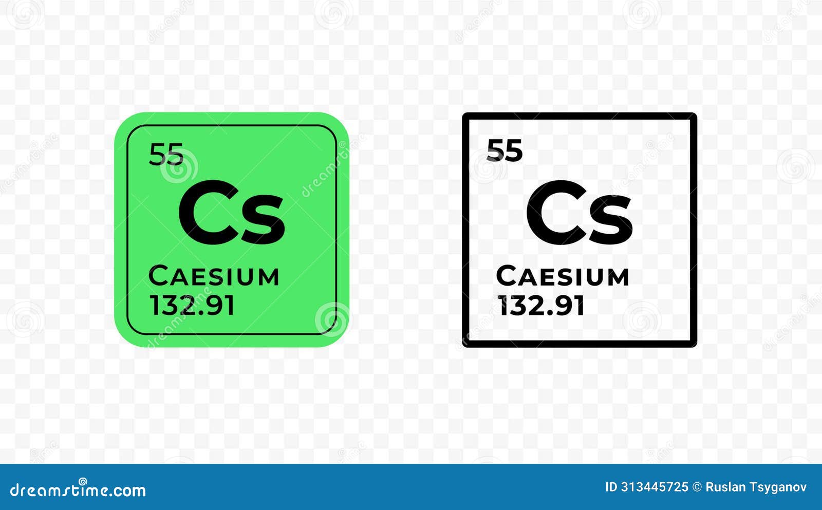 Caesium, Chemical Element of the Periodic Table Vector Stock Vector ...