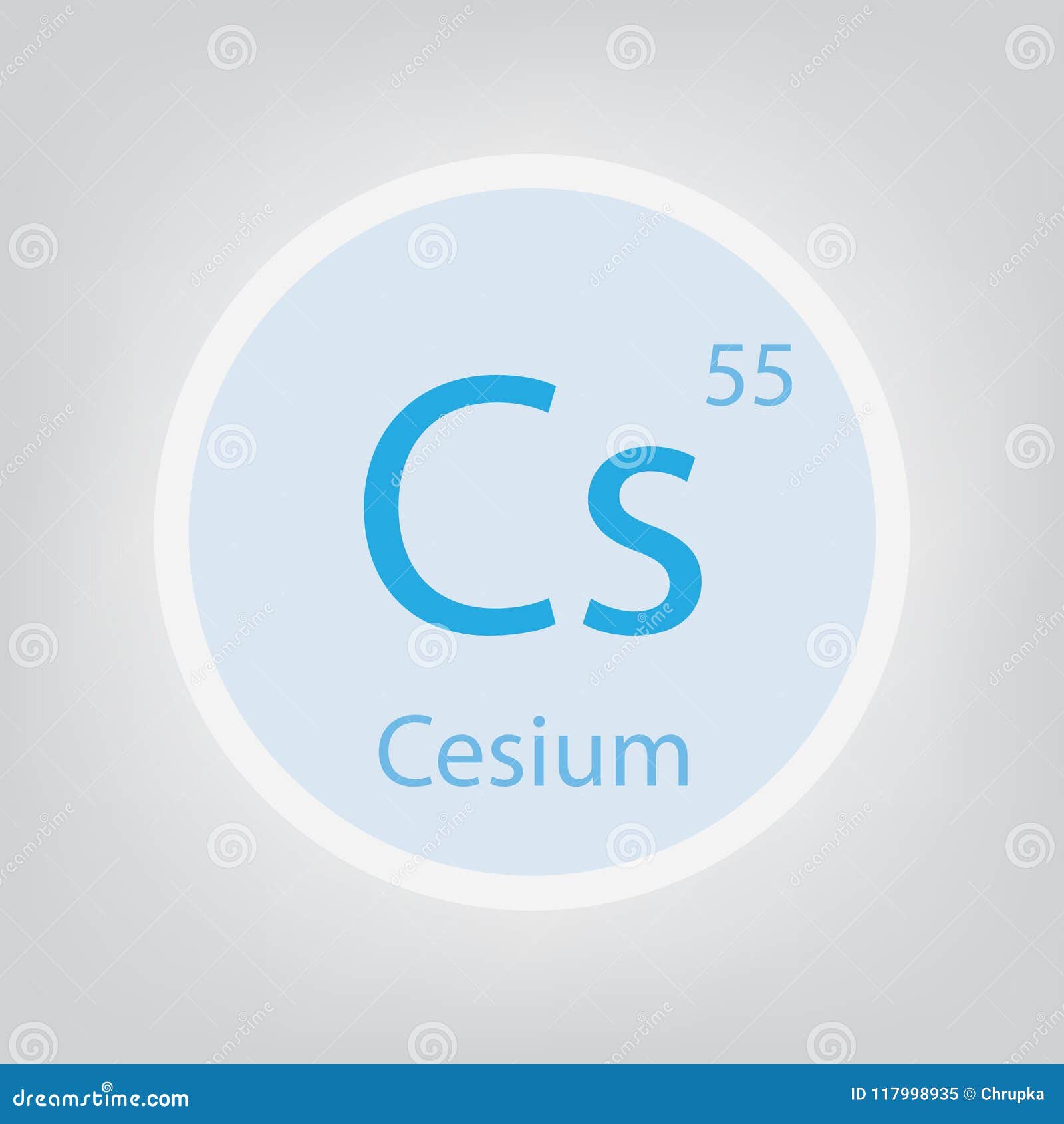 Caesium Cs Chemical Element Icon Stock Vector - Illustration of ...