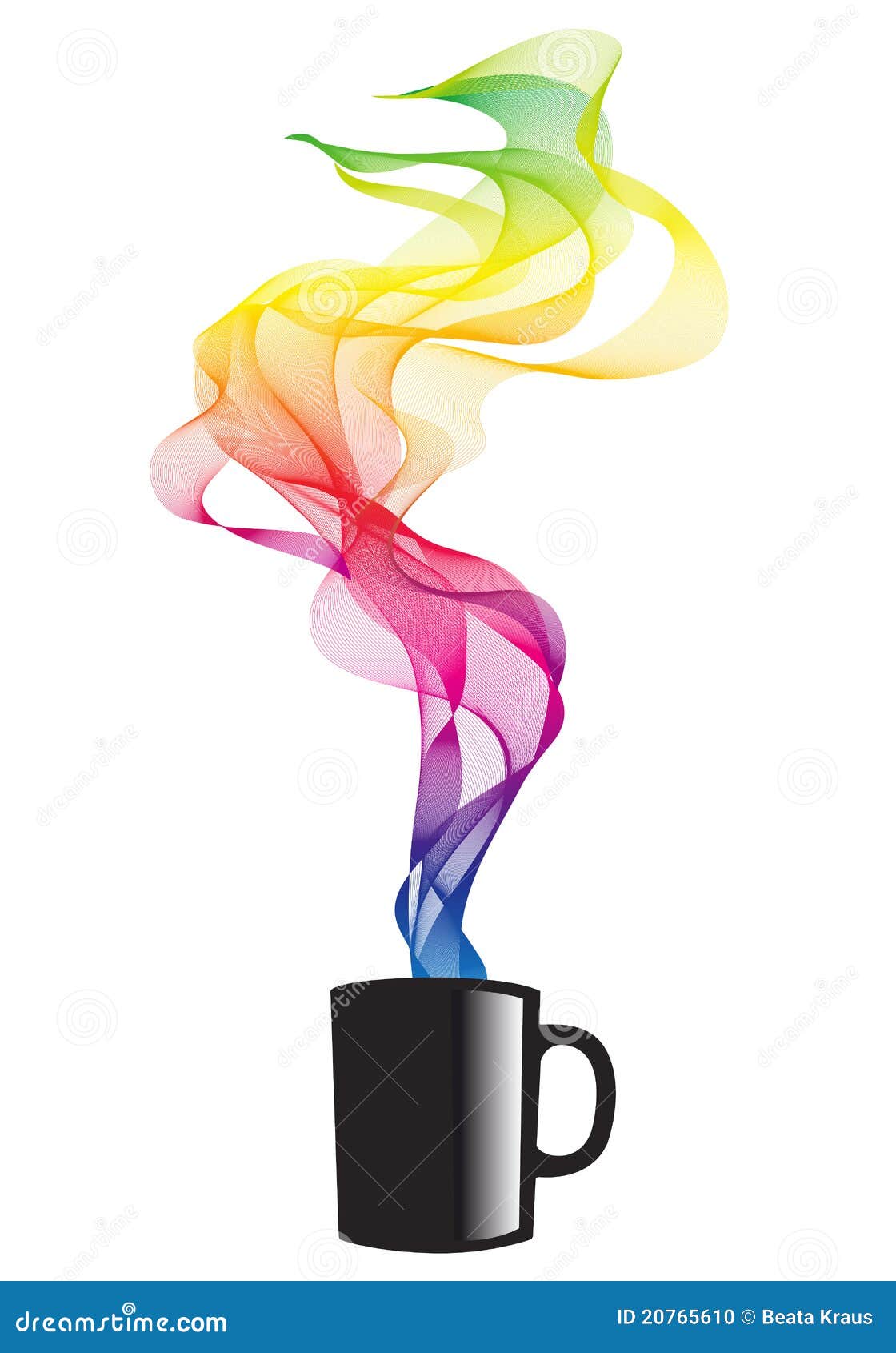 Café con el humo, vector ilustración del vector. Ilustración de ...